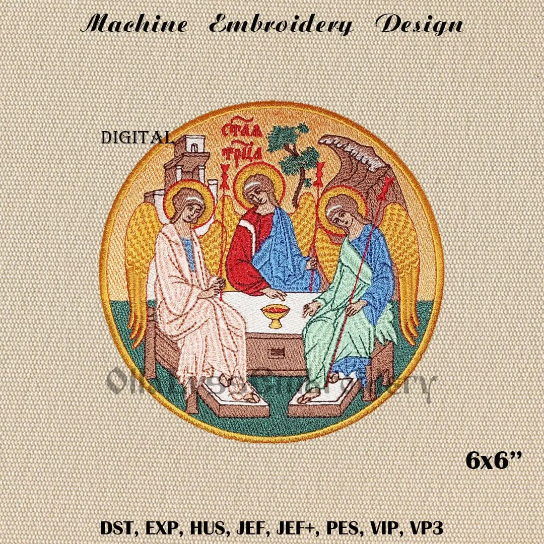 Holy Trinity embroidery design