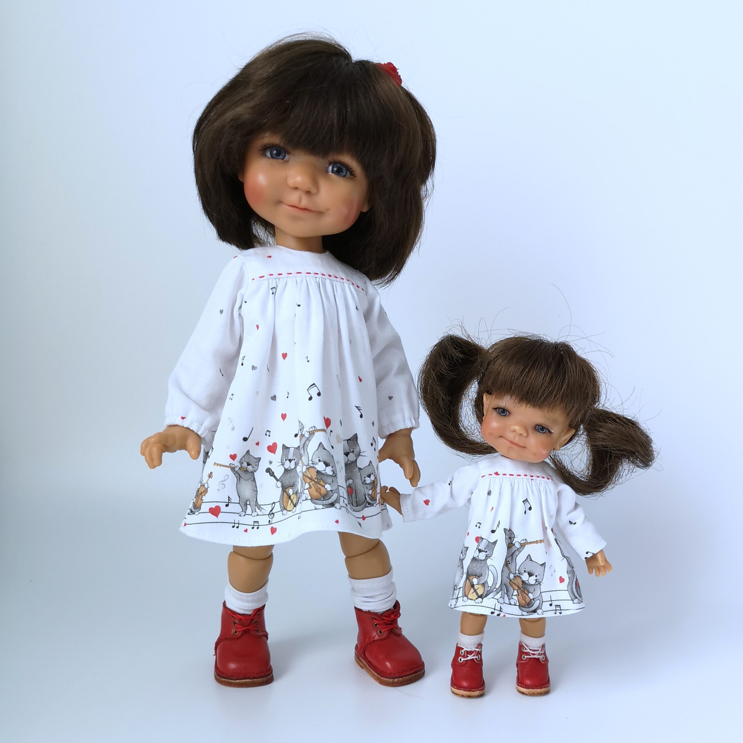 dress with kittens for Dumpling Meadow doll - DailyDoll Shop