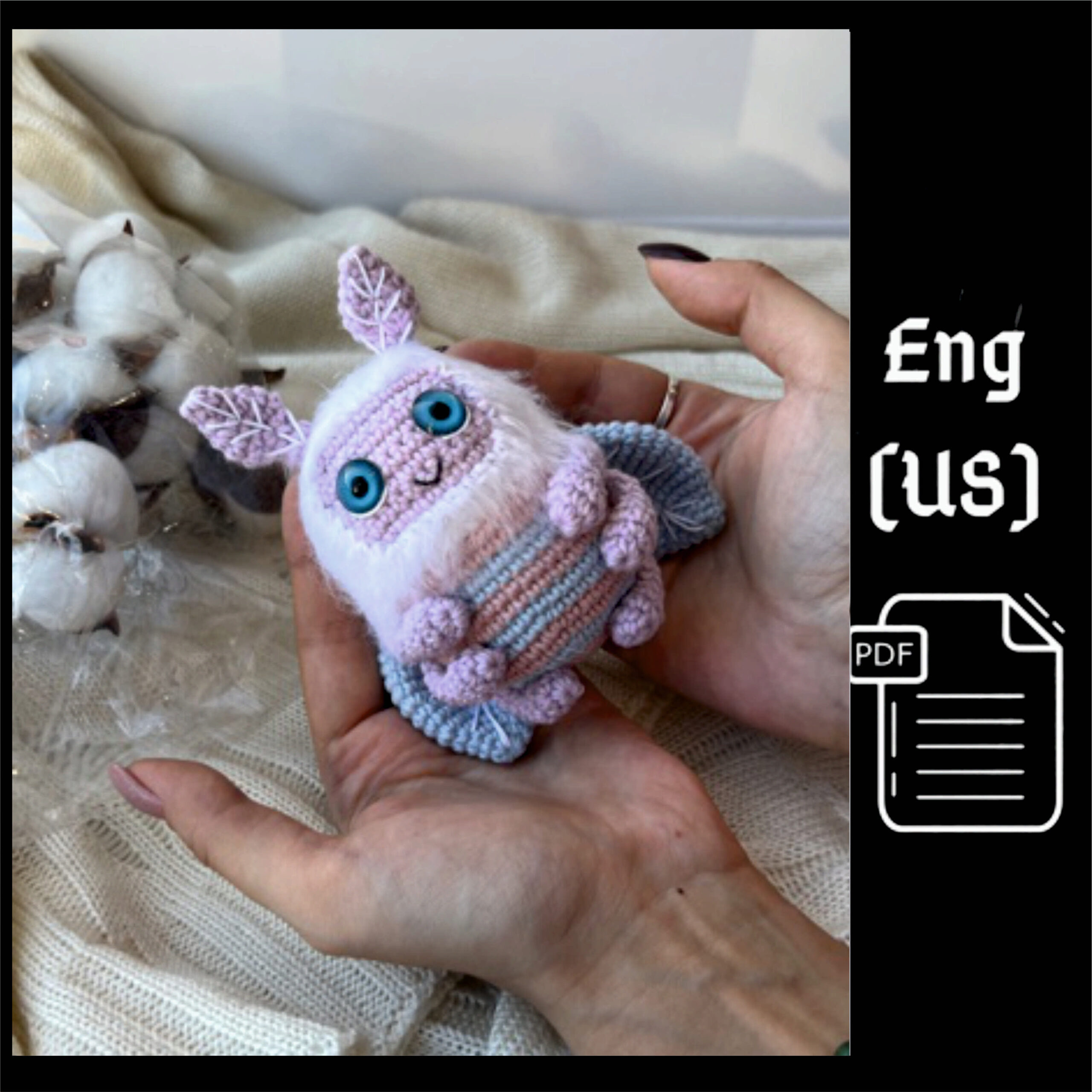 PDF Crochet Amigurumi Cute Moth Funny Butterfly Pattern
