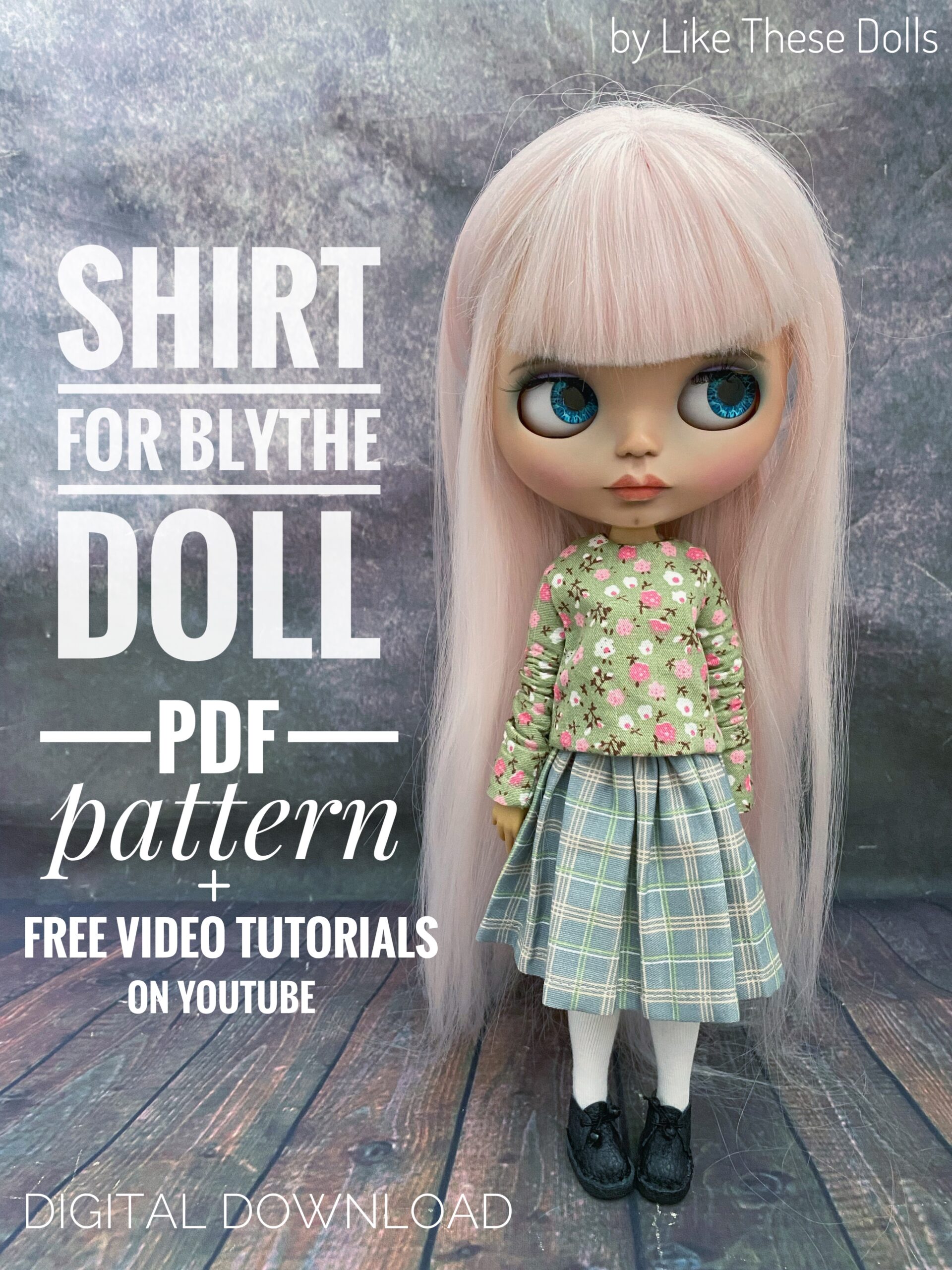 Shirt for Blythe doll | 1 super easy pattern! | Sewing DIY