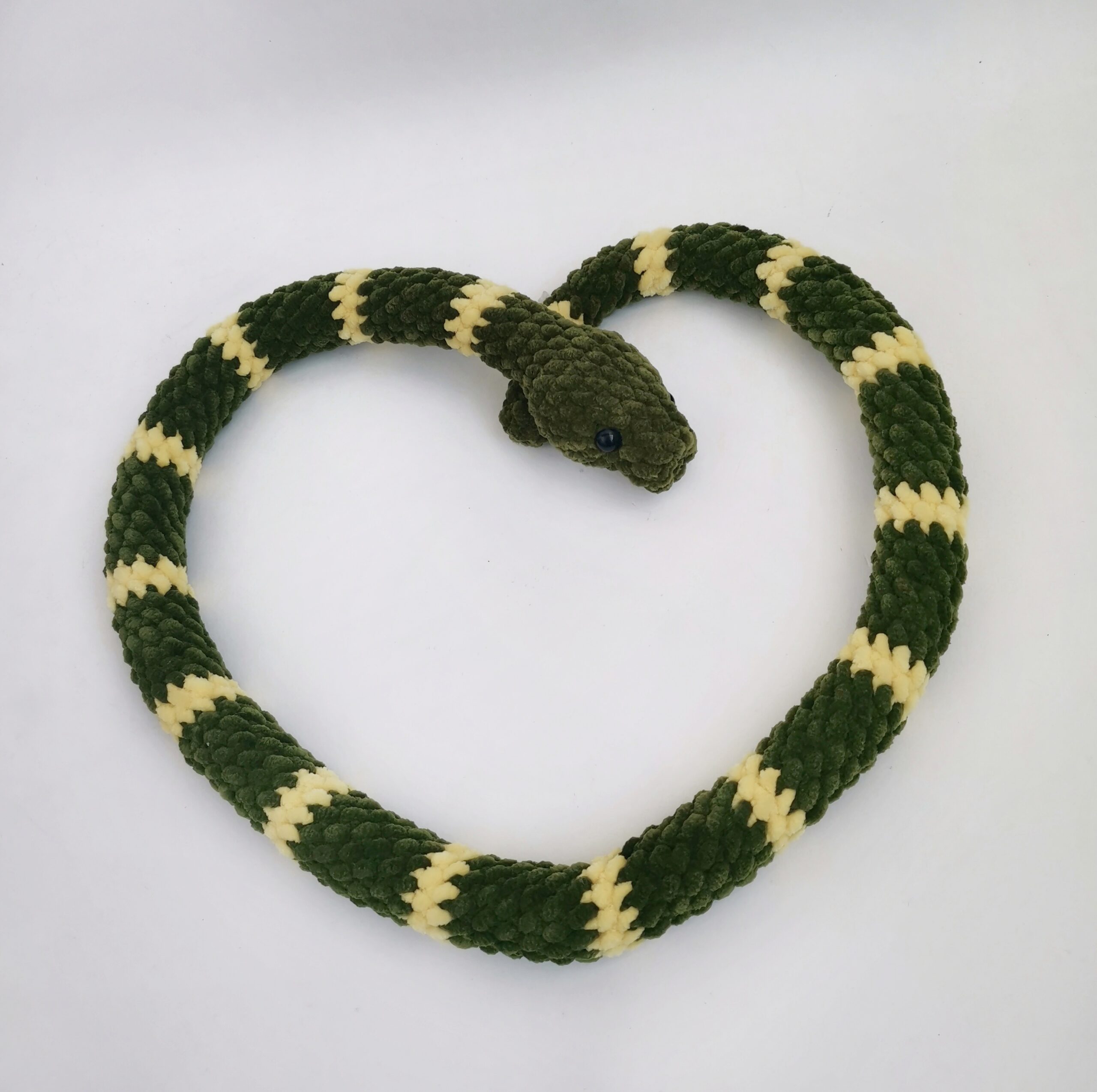 Collectible Green snake, Handmade toy Snake plushie - DailyDoll Shop