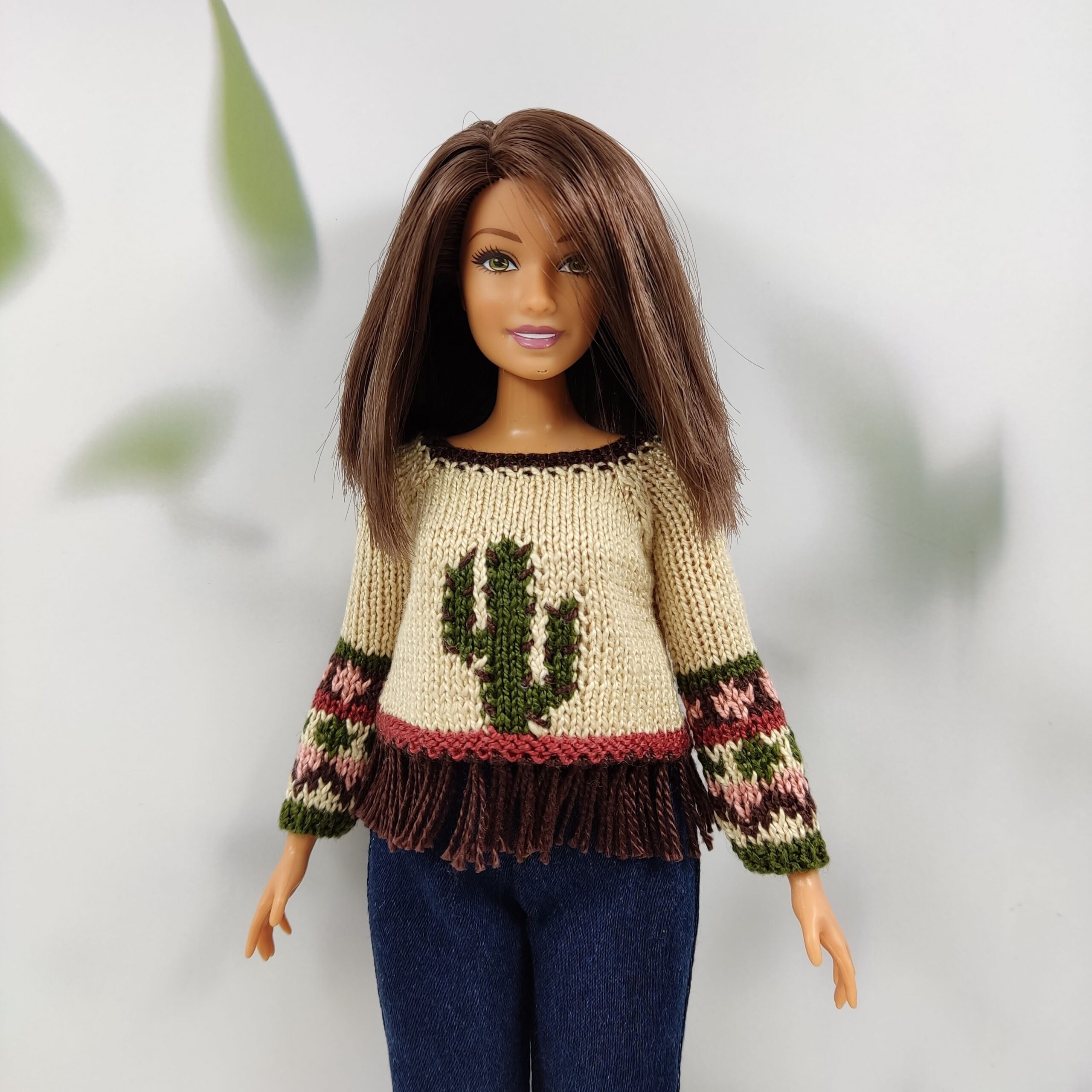 Barbie doll clothes | Barbie curvy cactus sweater