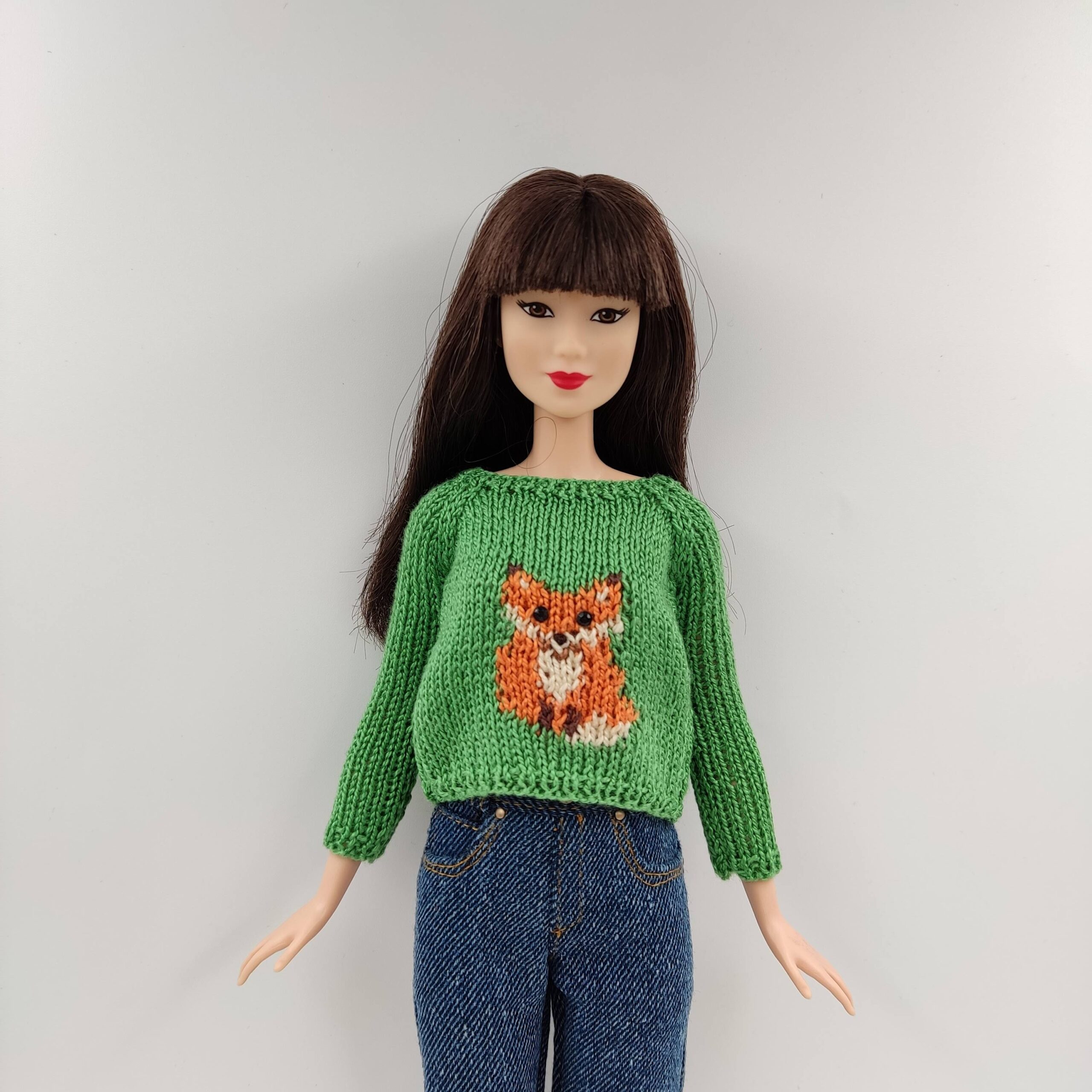 Barbie doll clothes | Marvelous fox sweater for barbie doll