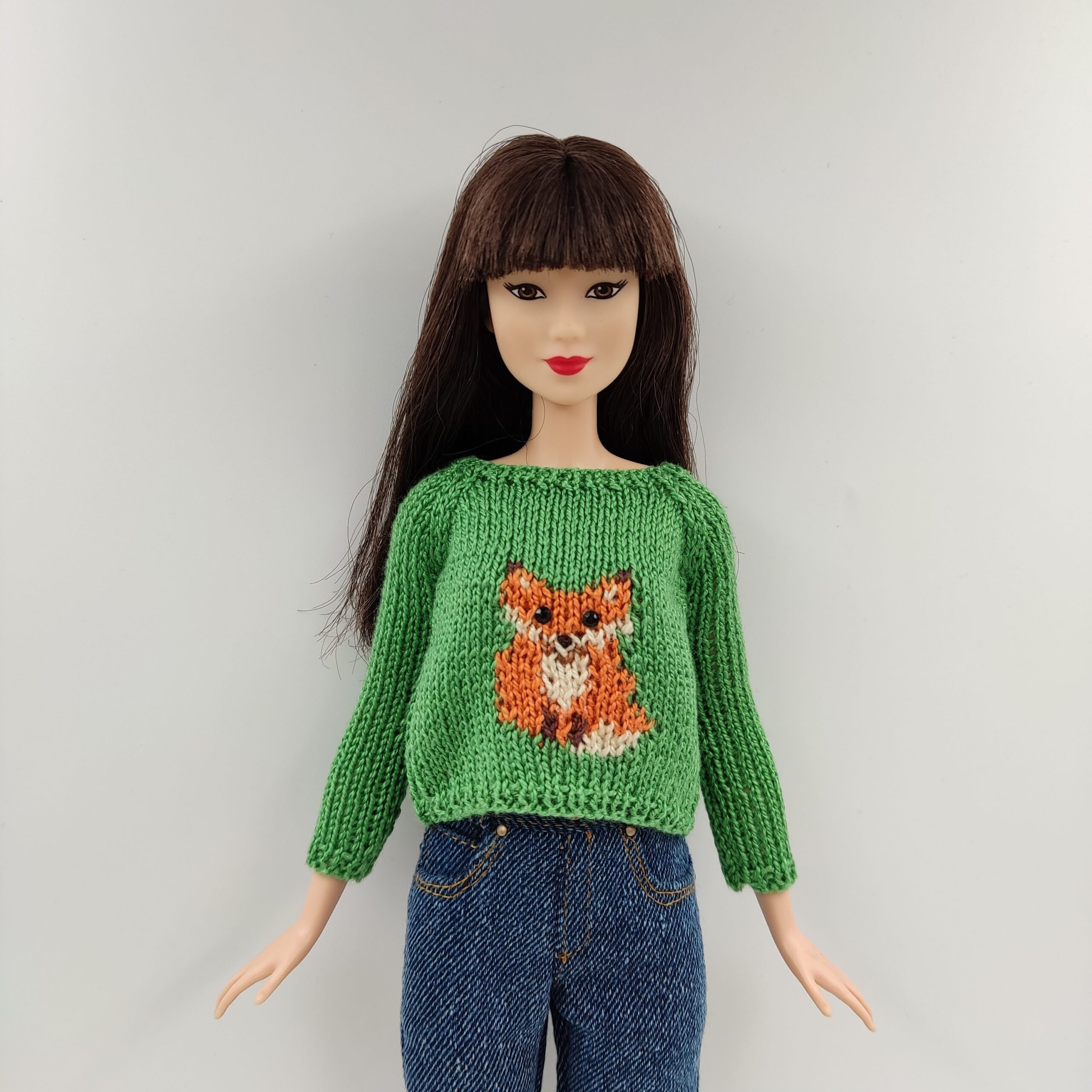 Barbie doll clothes | Marvelous fox sweater for barbie doll