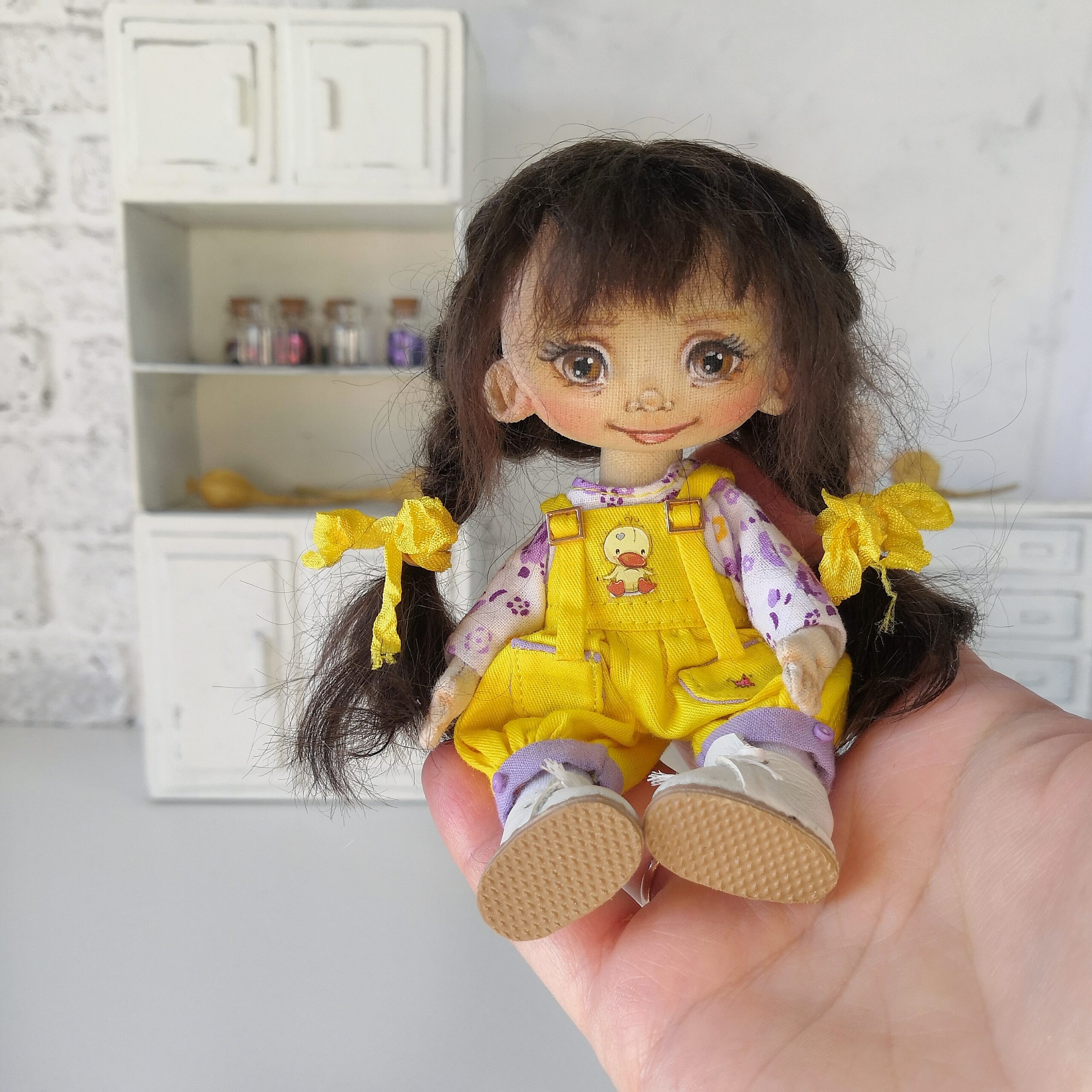 Small doll handmade 1 new cute rag doll