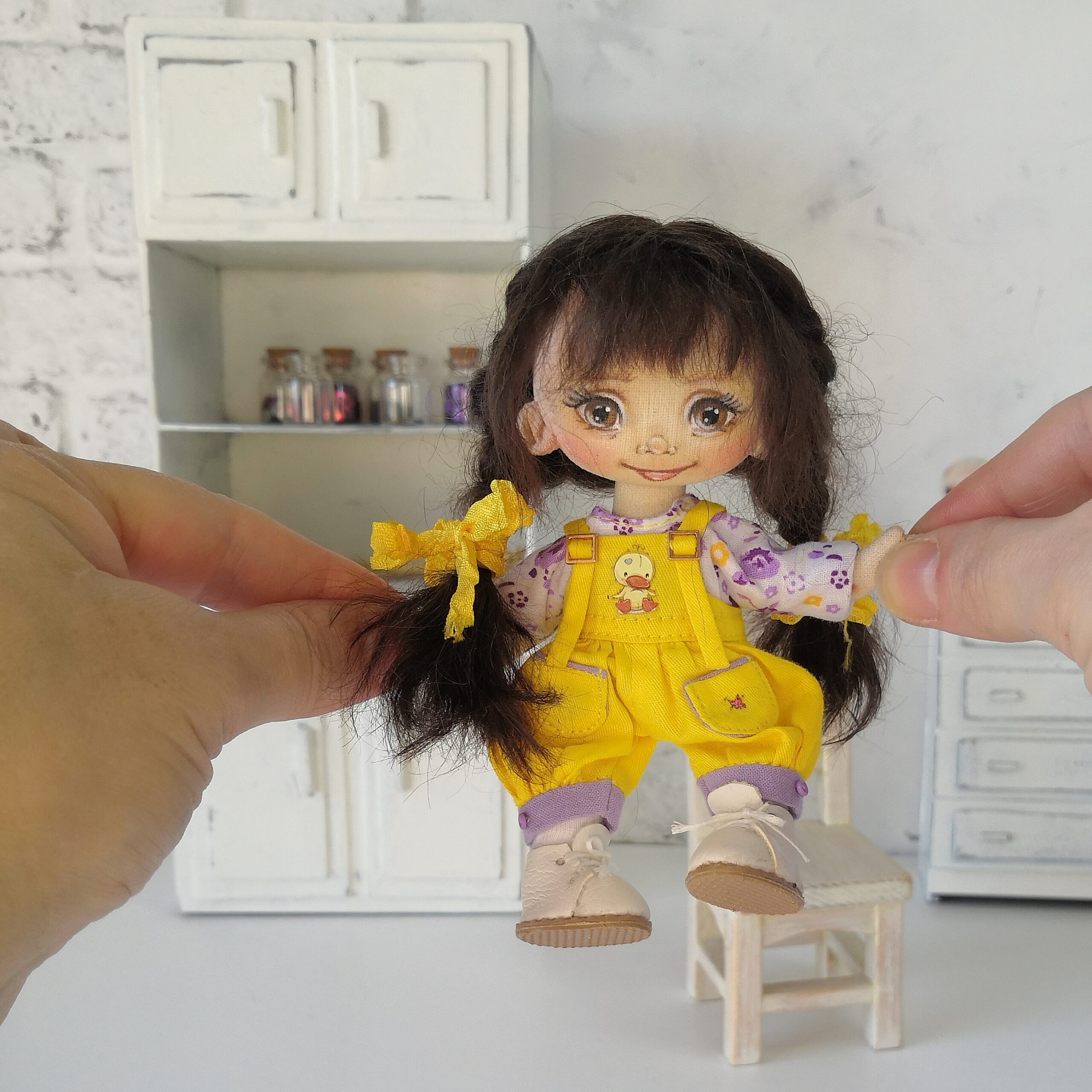 Small doll handmade 1 new cute rag doll