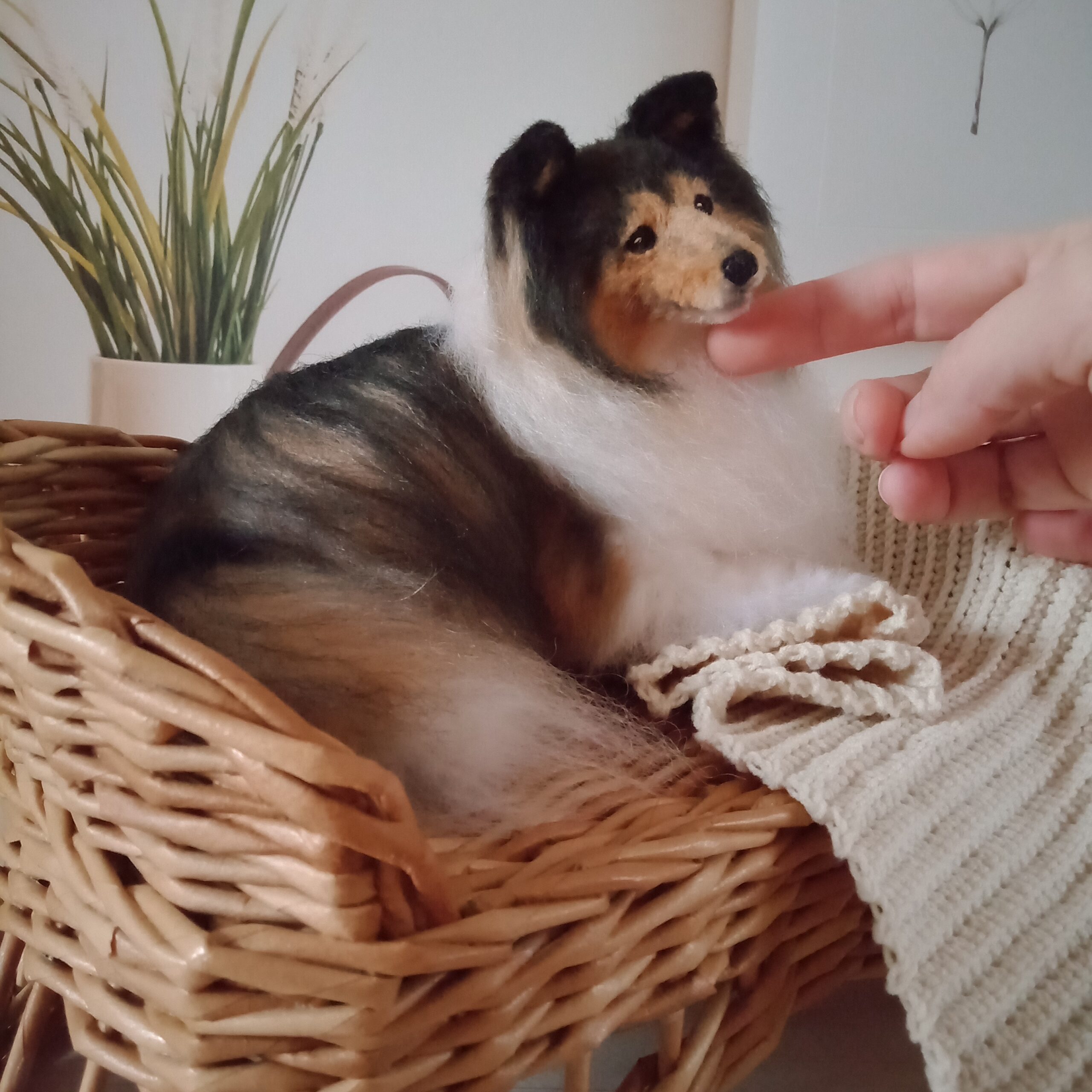 Ready to ship Miniature realistic crochet Sheltie Sable - DailyDoll Shop