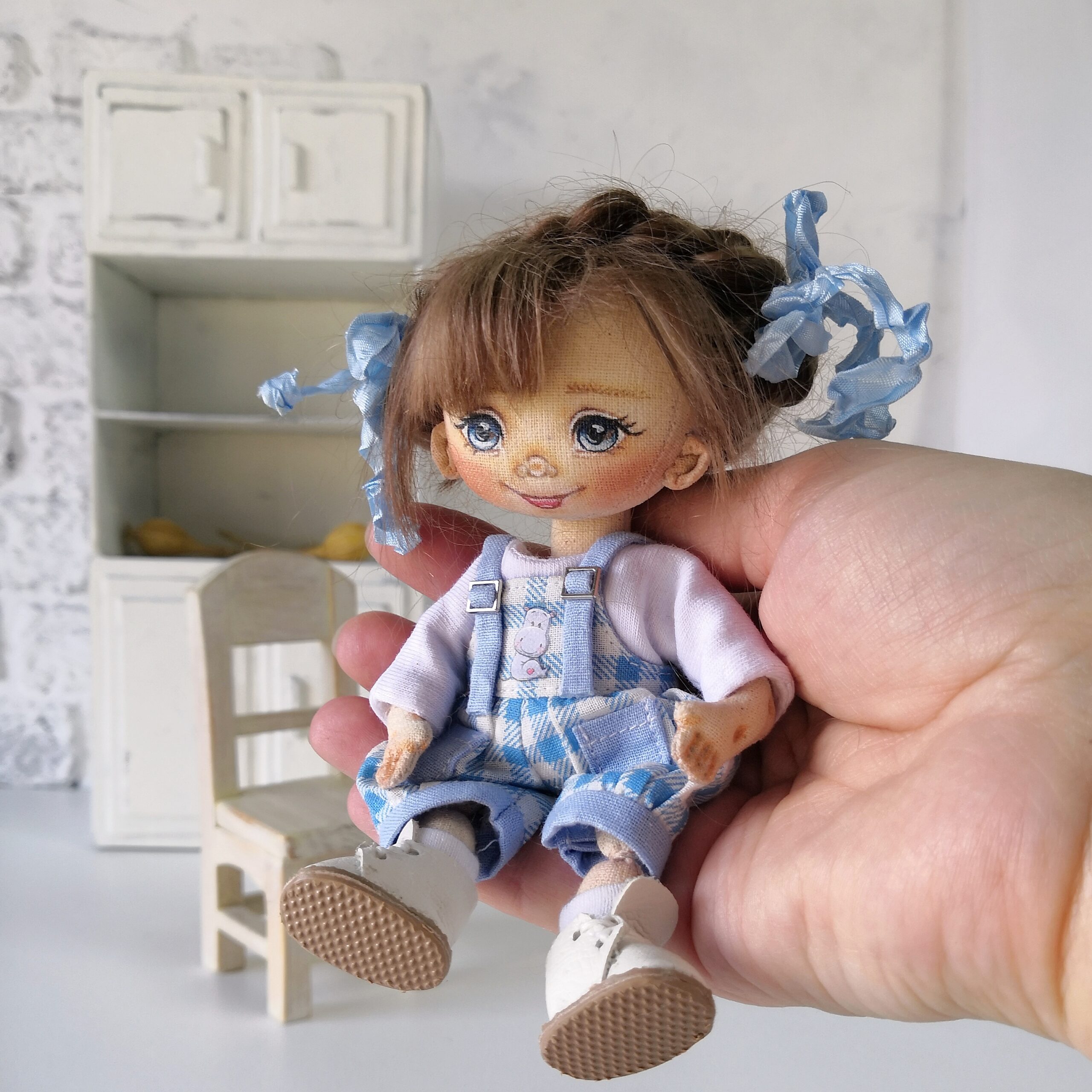 Small doll handmade 1 new cute rag doll