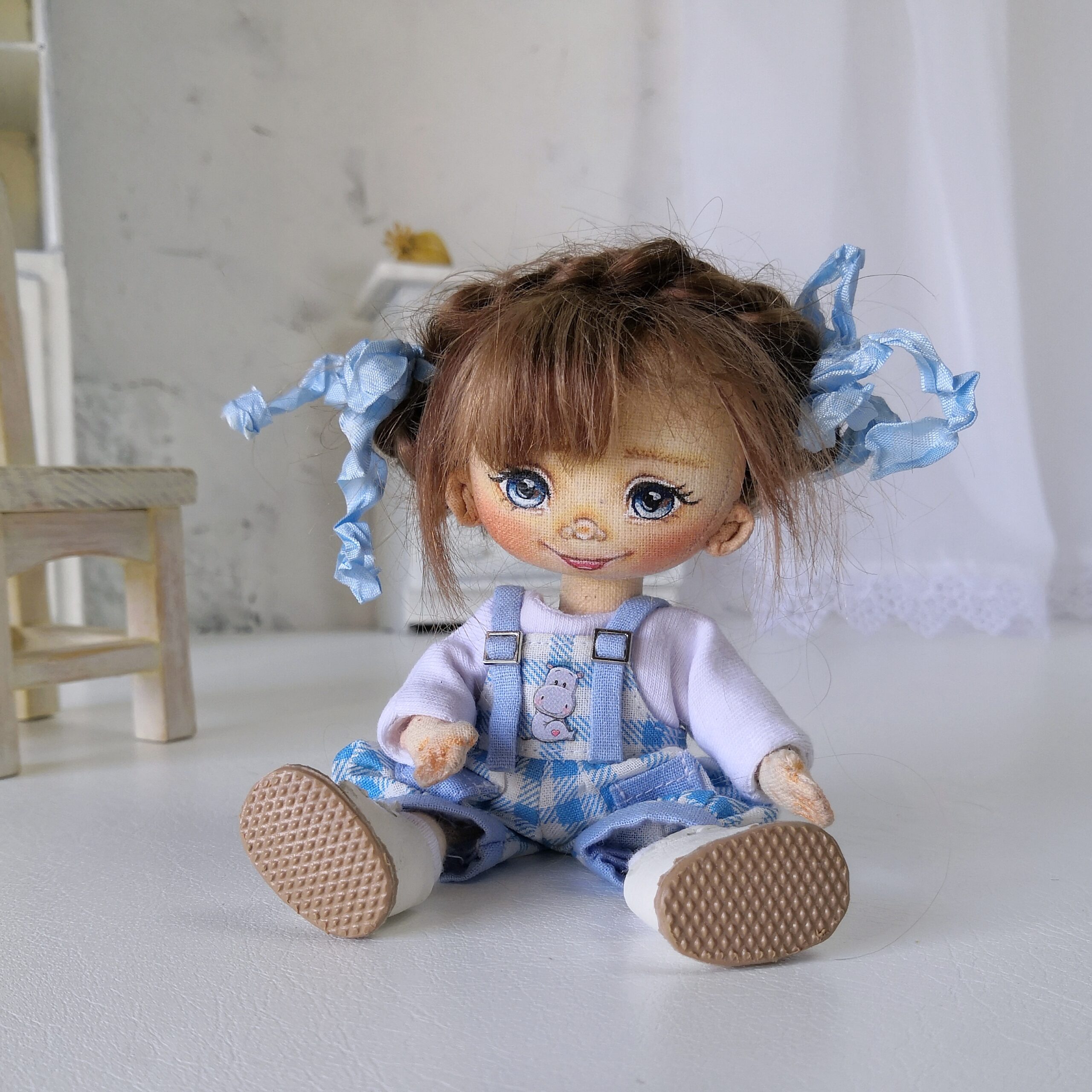 Small doll handmade 1 new cute rag doll