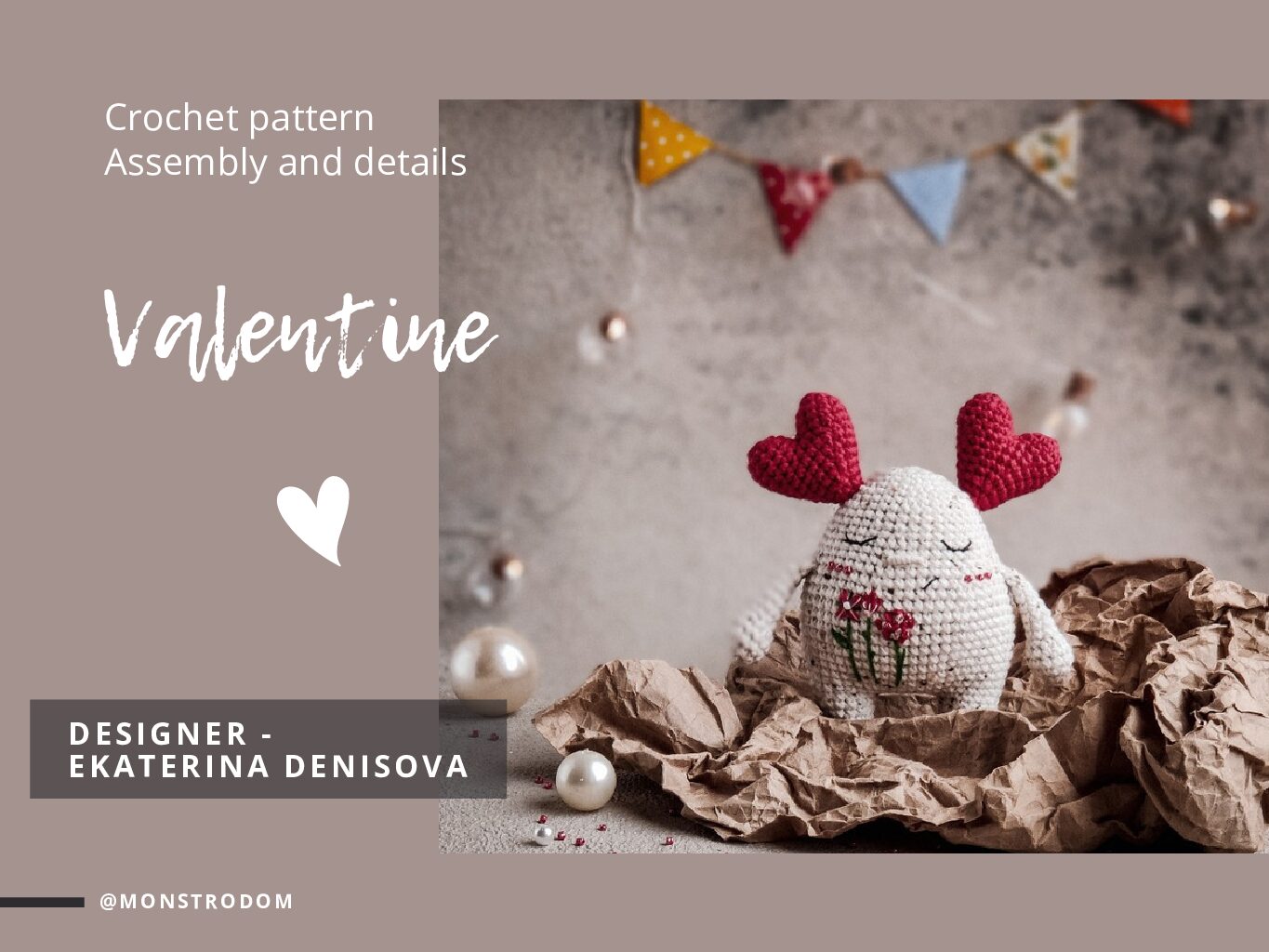CROCHET PATTERN Valentine / Amigurumi cute spirit