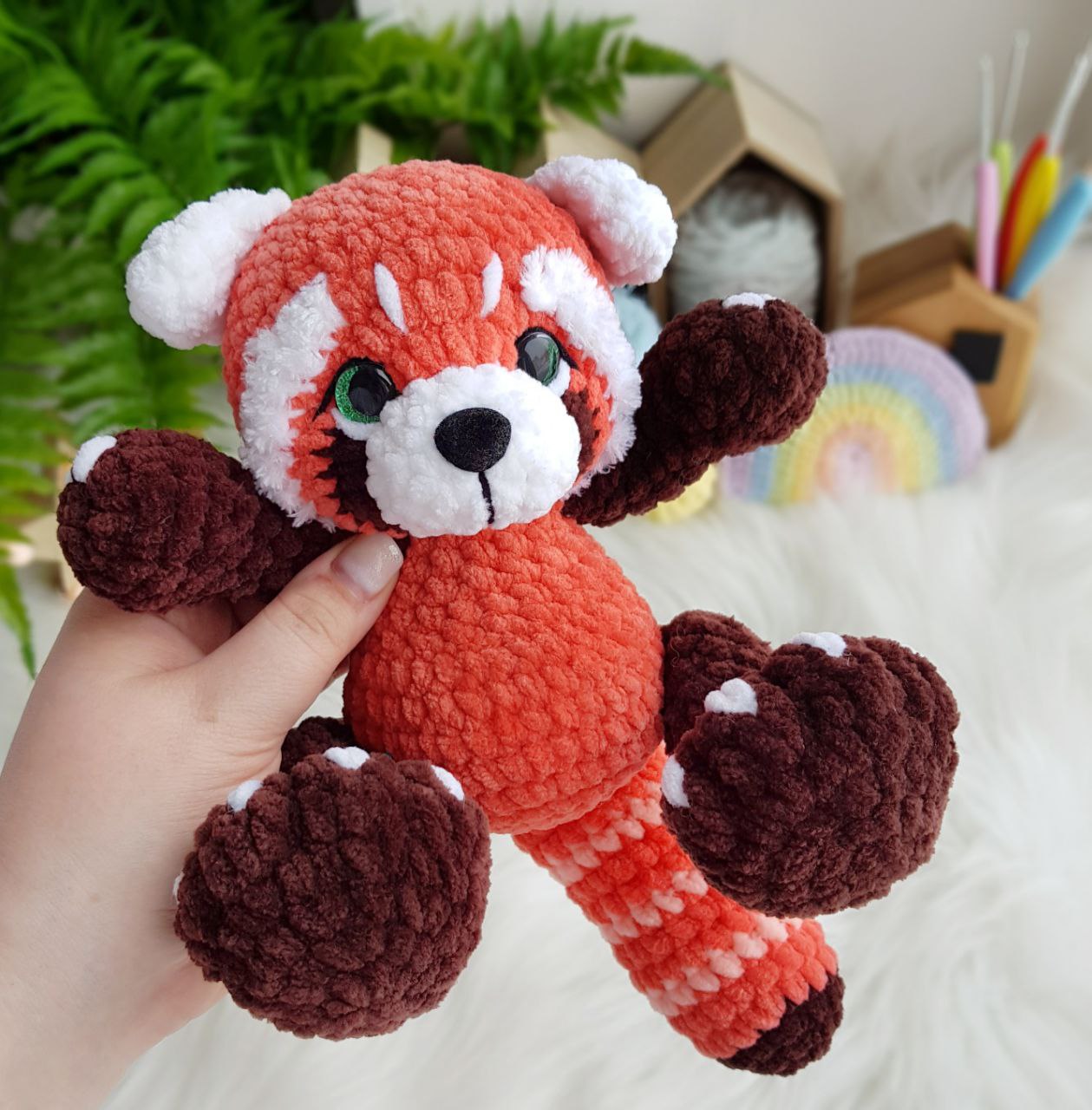 Crochet Red panda pattern - Amigurumi Red panda pattern - DailyDoll Shop