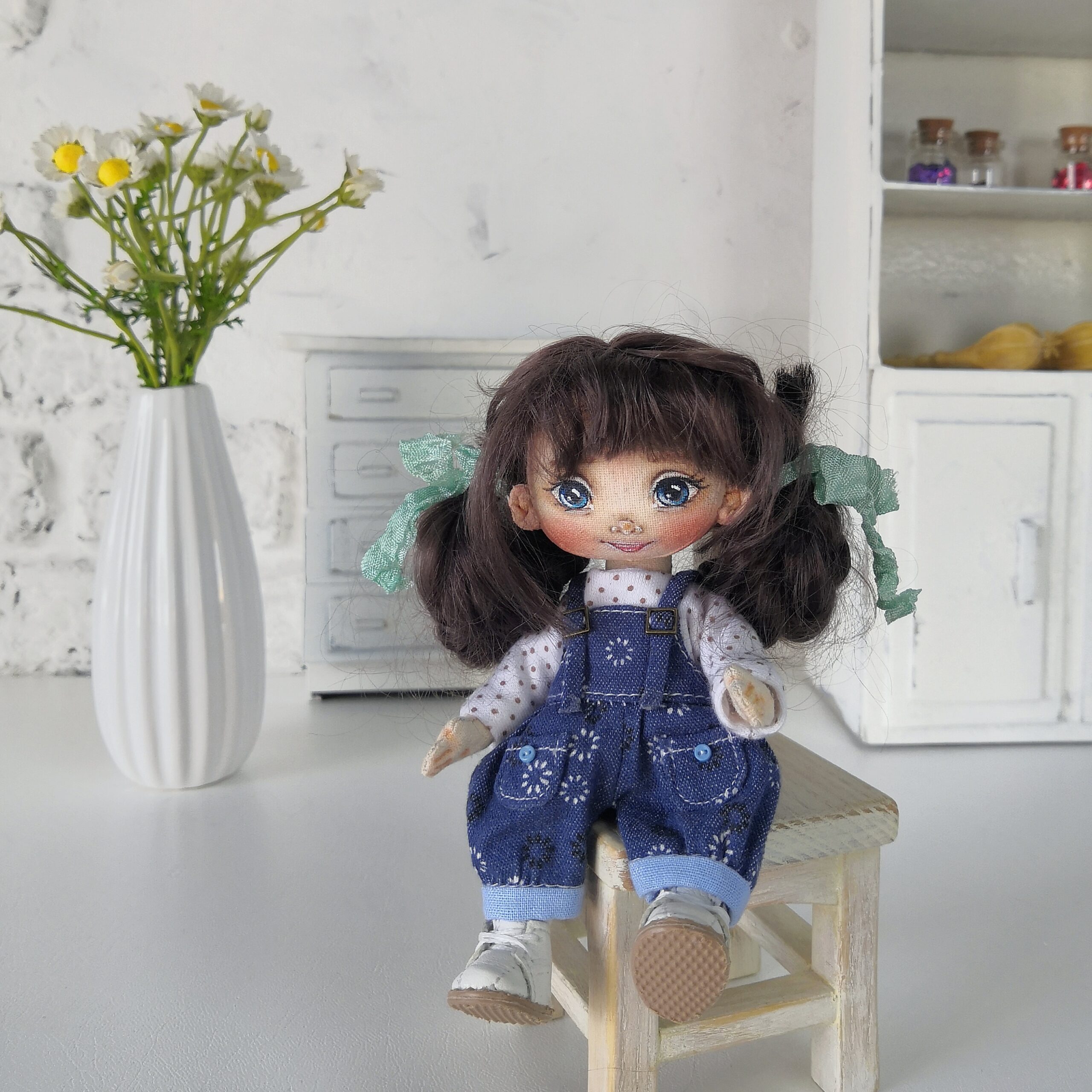 Small doll handmade 1 new cute rag doll