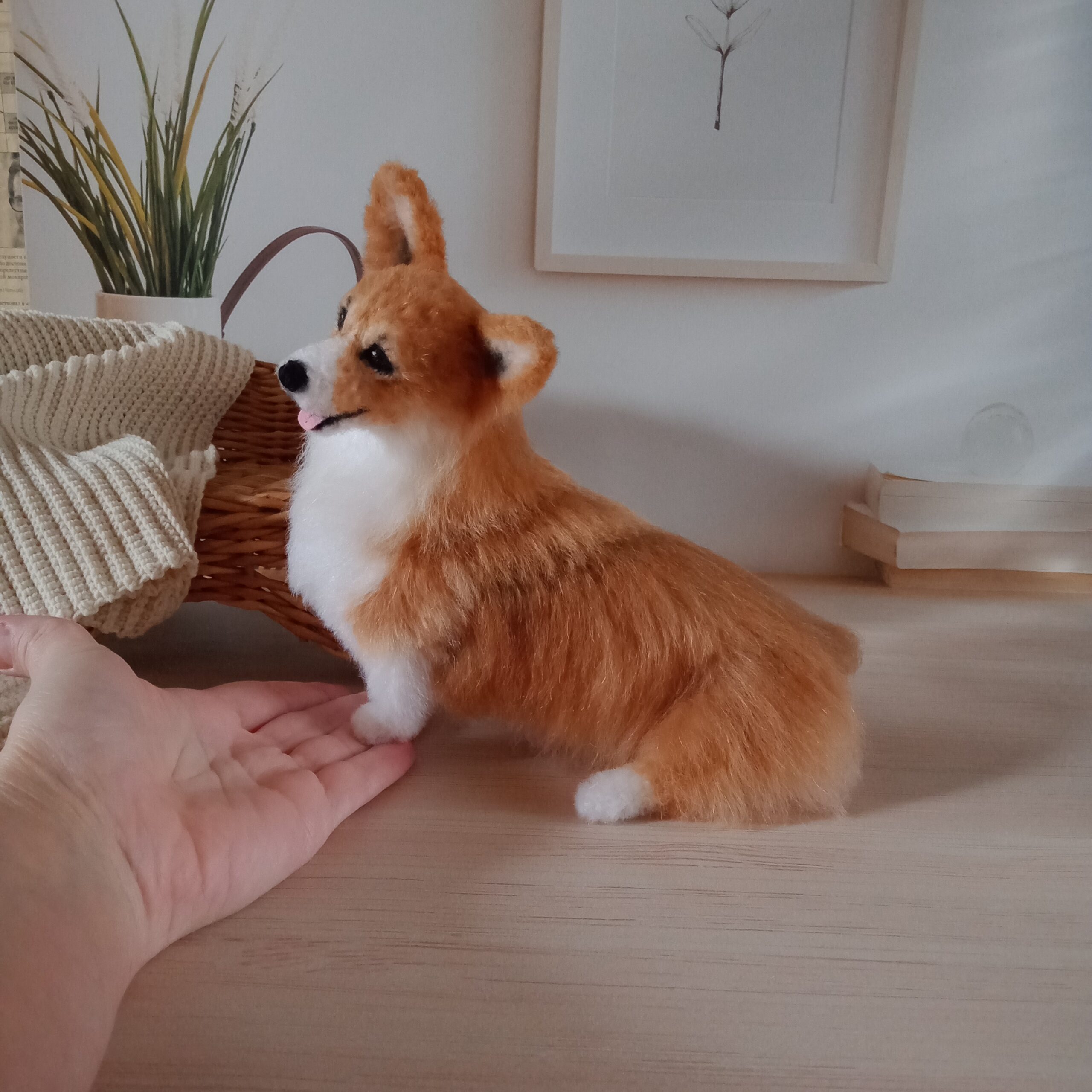 Ready to ship Miniature realistic crochet Corgi - DailyDoll Shop