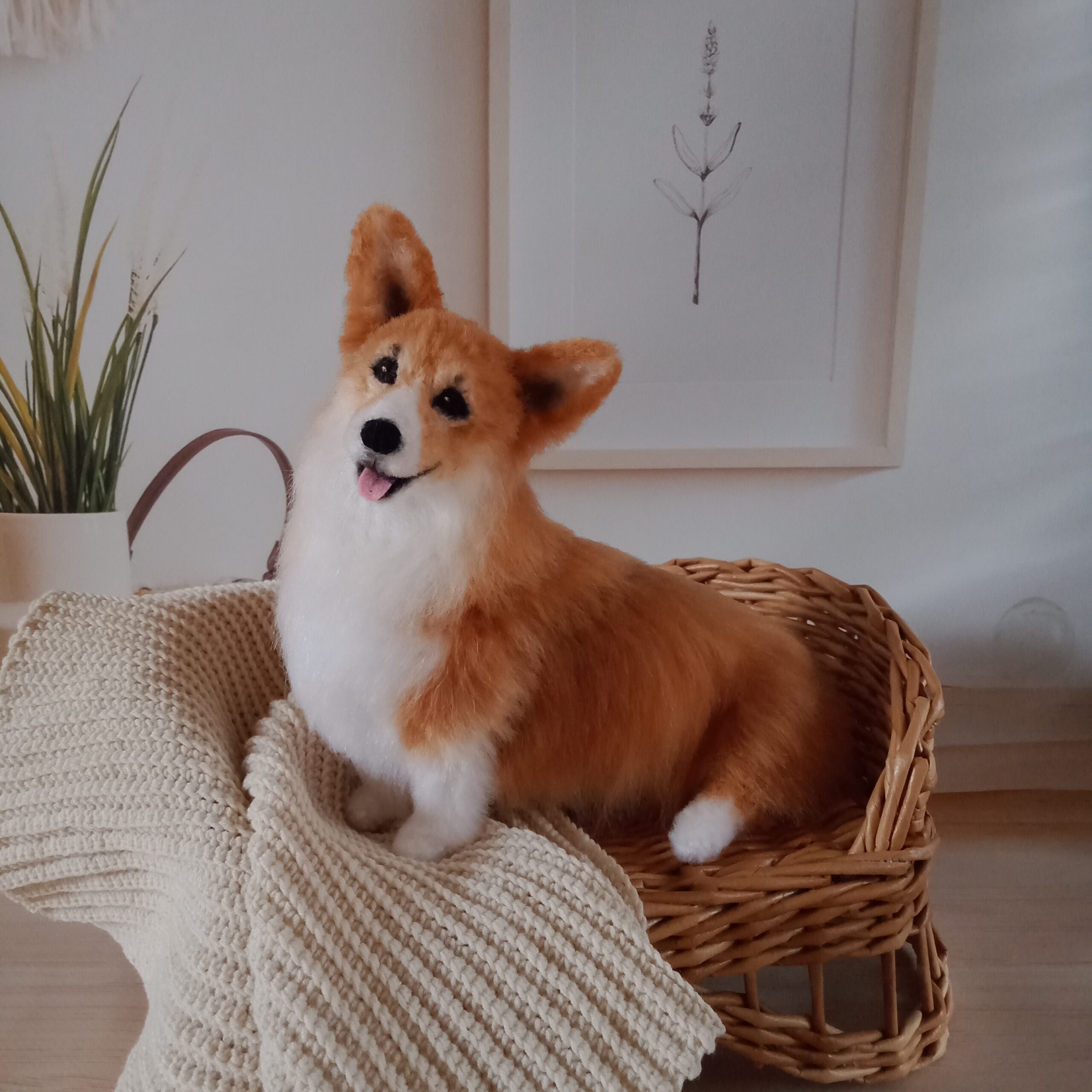 Ready to ship Miniature realistic crochet Corgi - DailyDoll Shop