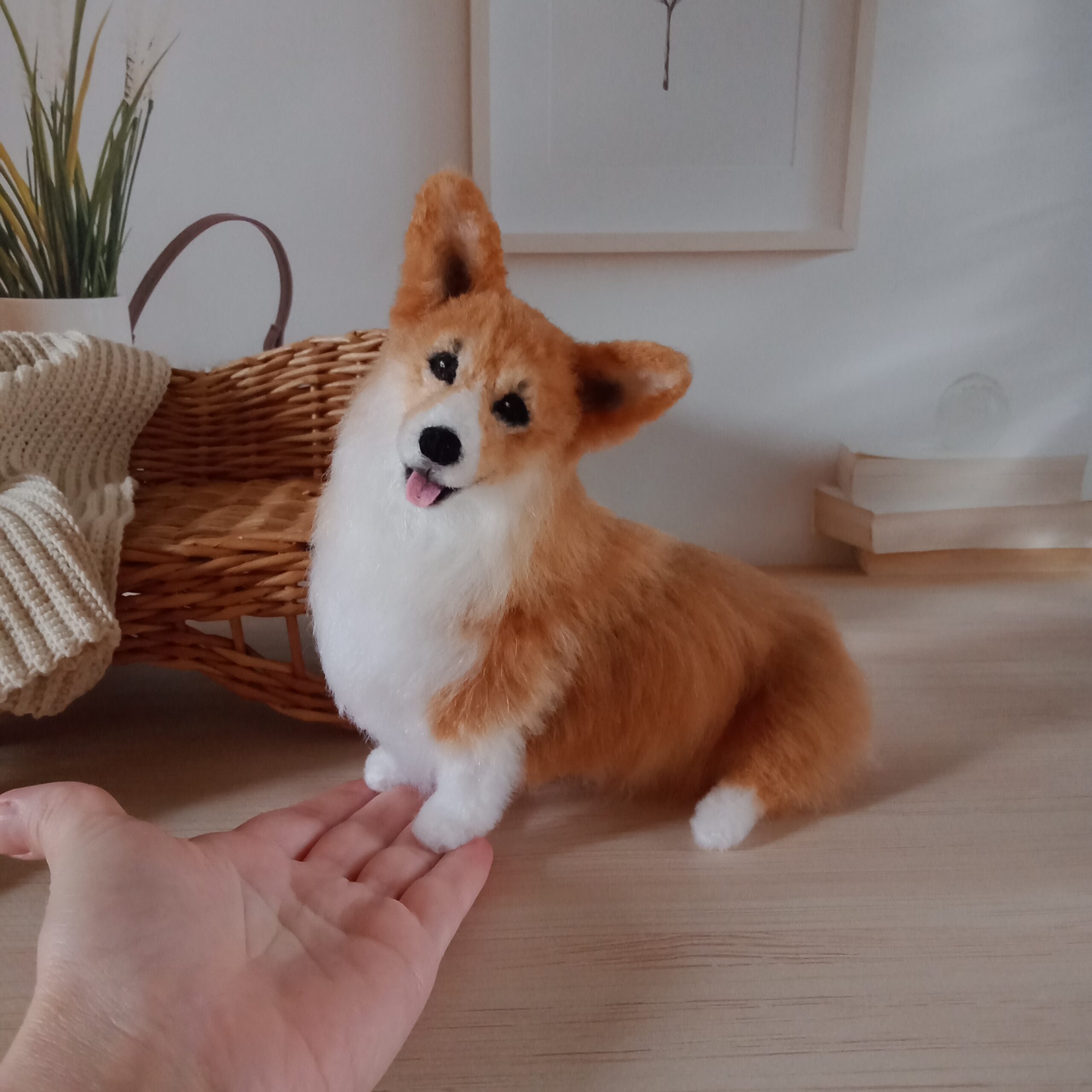 Ready to ship Miniature realistic crochet Corgi - DailyDoll Shop
