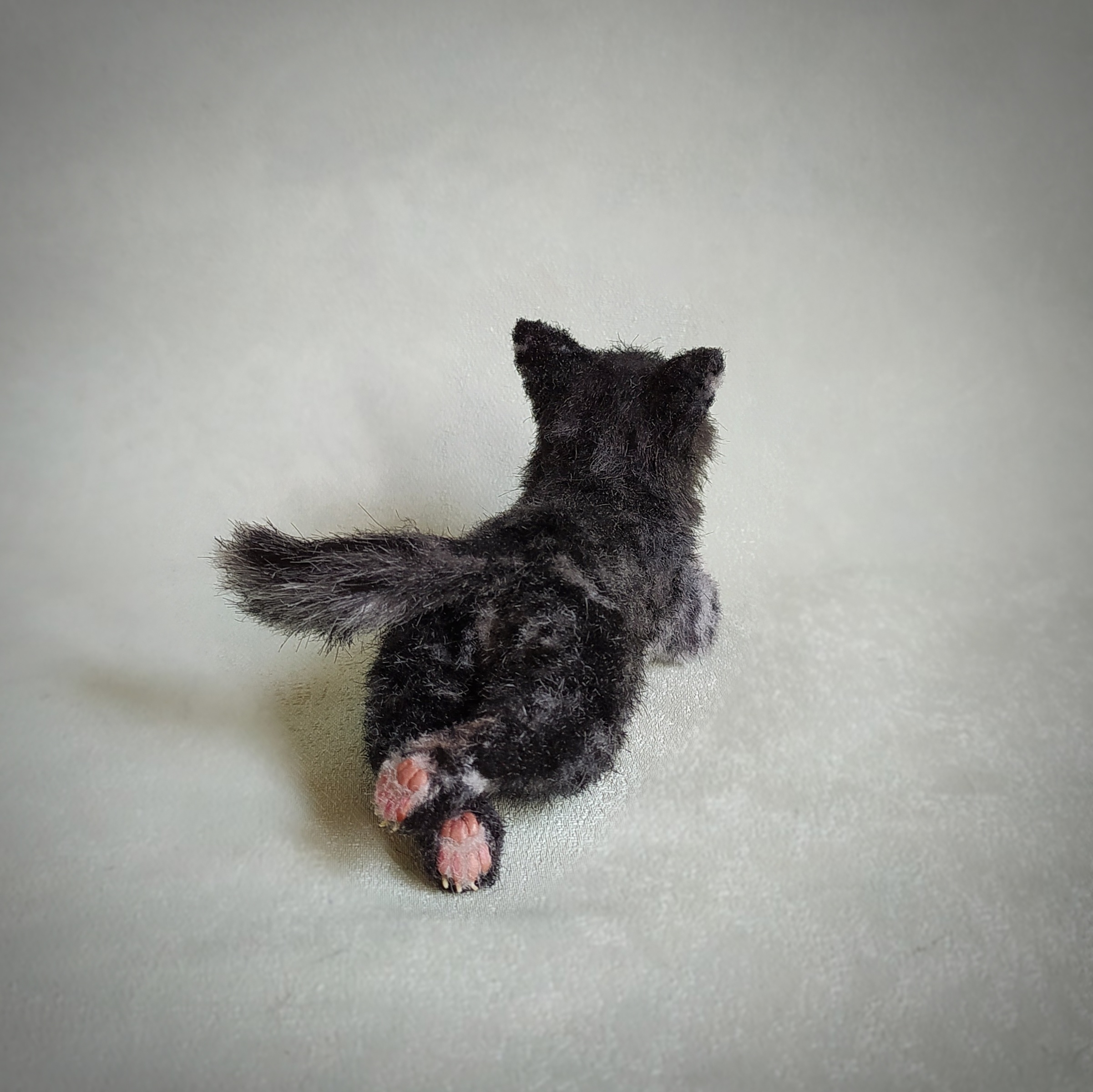 Miniature realistic kitten from faux fur - DailyDoll Shop