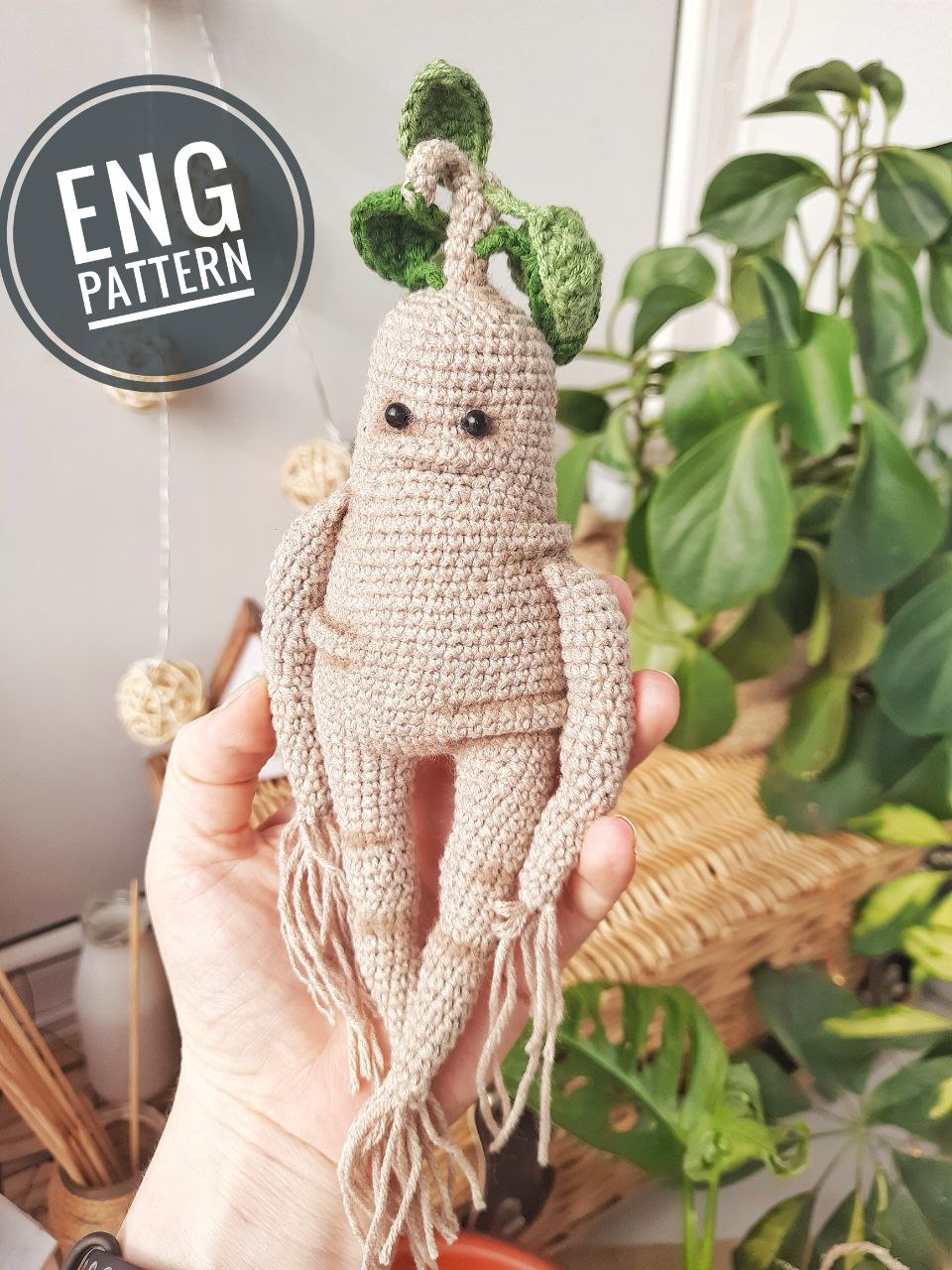 Amigurumi Mandrake Root crochet pattern. Harry Potter - DailyDoll Shop