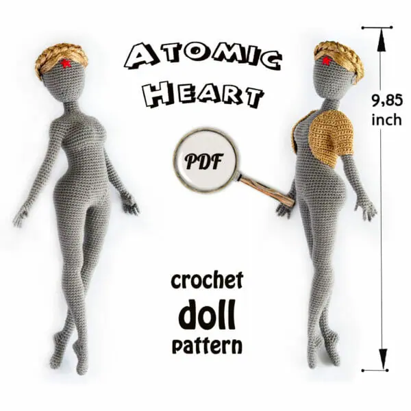 Computer game crochet doll pattern Atomic Heart - DailyDoll Shop