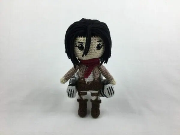 Mikasa Attack on Titan crochet pattern PDF amigurumi - DailyDoll Shop