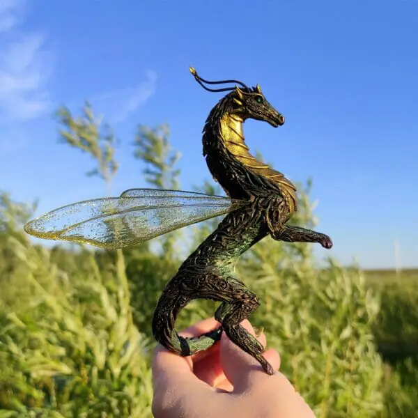 Forest dragon. Fantasy figure. Original handmade statue