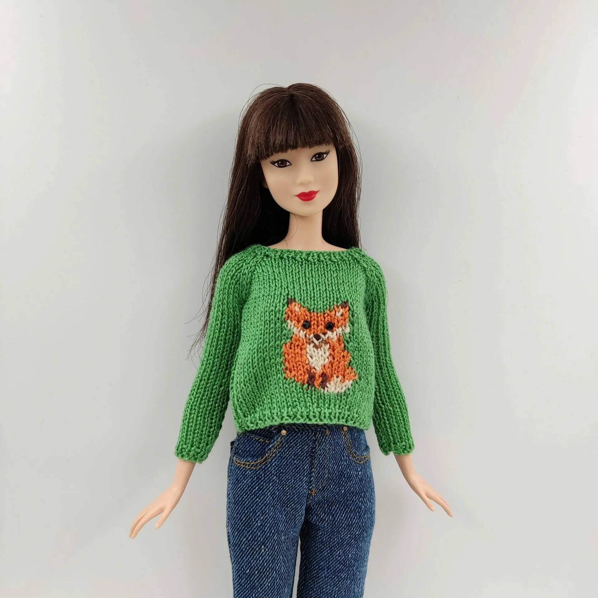 Barbie doll clothes | Marvelous fox sweater for barbie doll