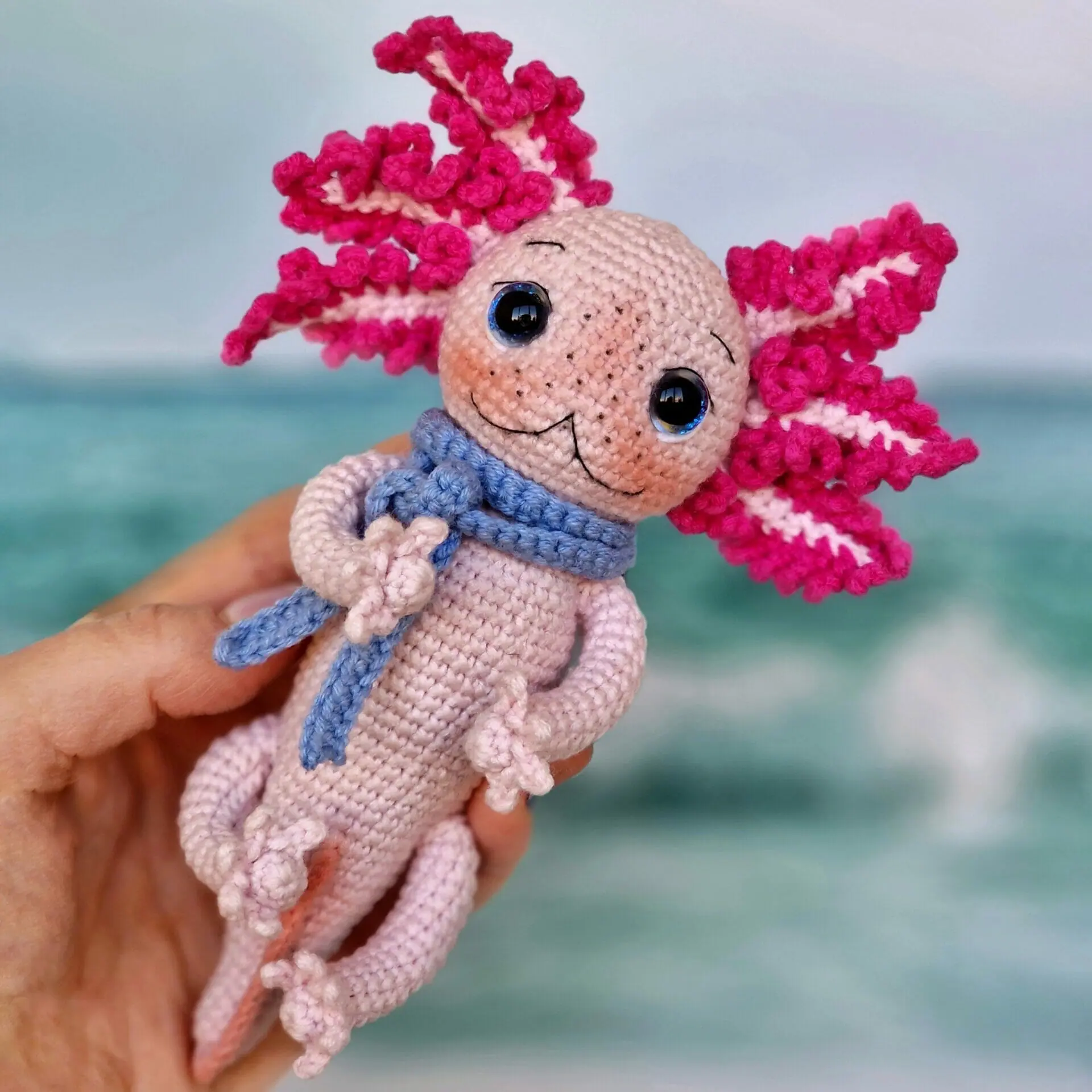 Charming axolotl water dragon