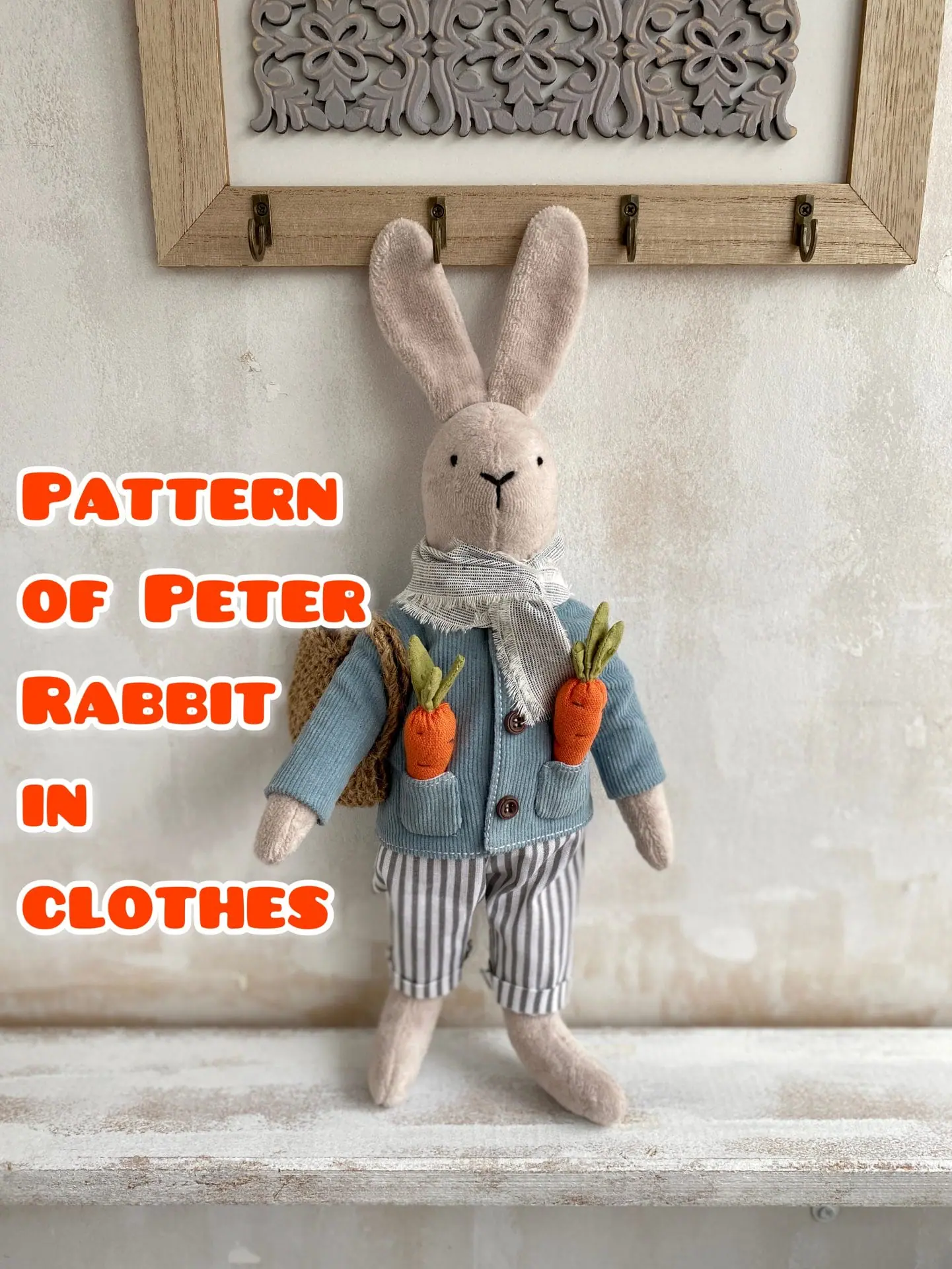 PDF pattern Peter Rabbit with clothes - DailyDoll Shop