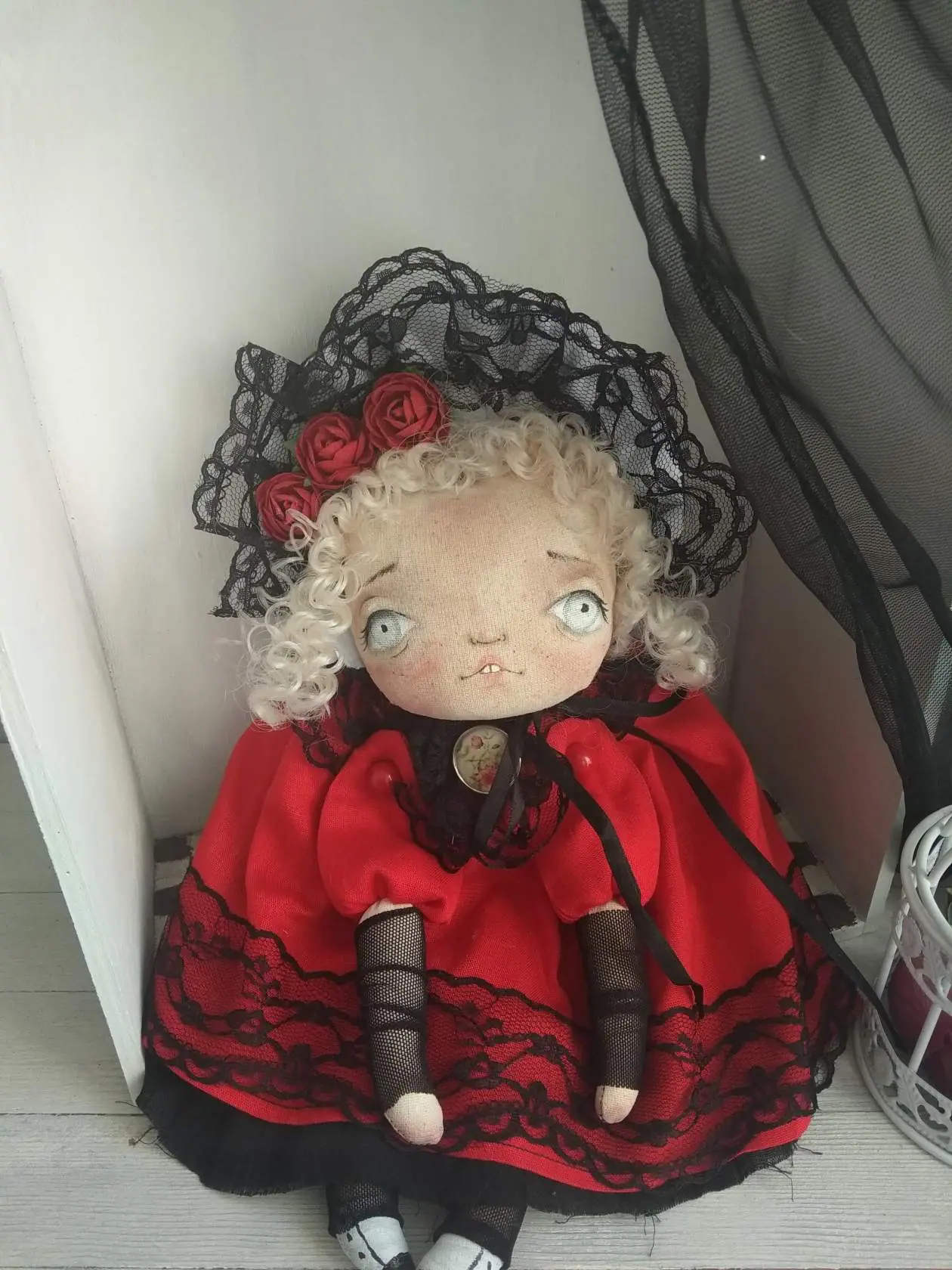 Art textile gothic doll DailyDoll Shop