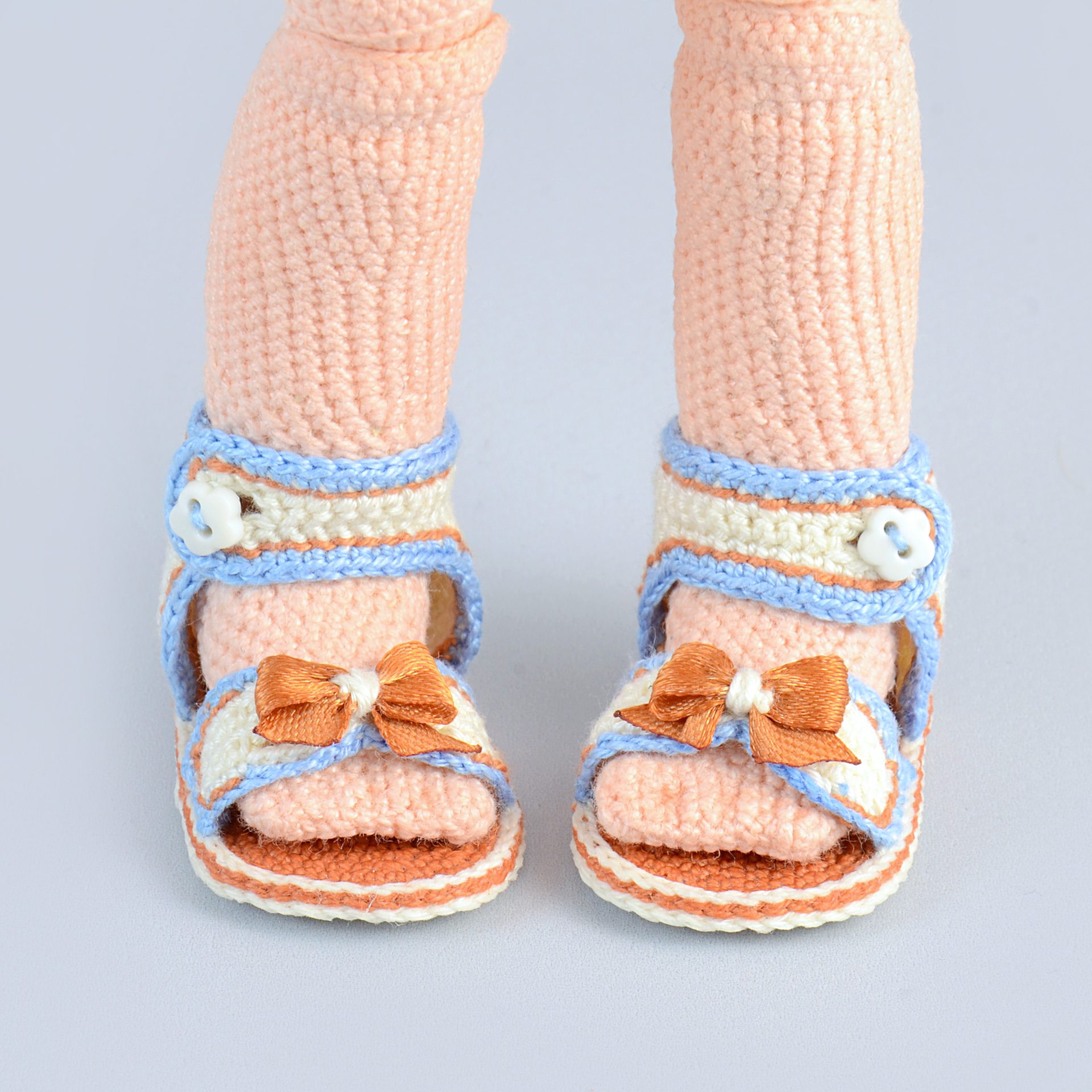 Unique collectible crocheted jointed doll KIRA (BJD dolls)