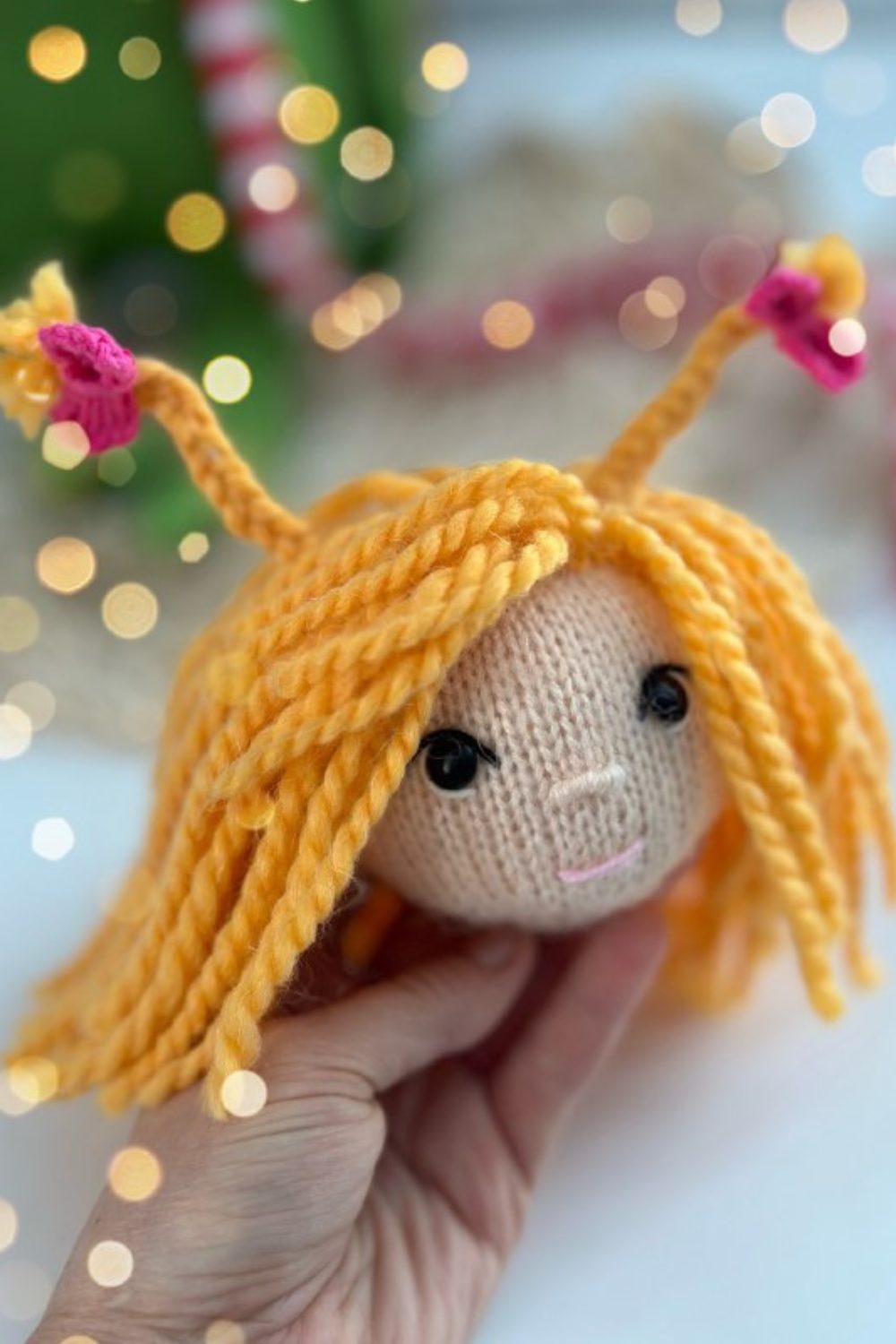 Cindy Lou knitting pattern. Doll knitting pattern