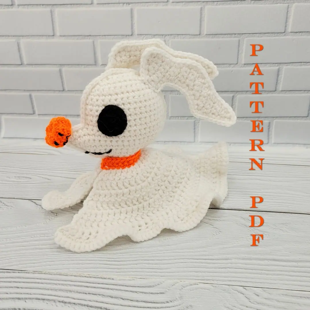 Amigurumi toy pattern Zero Crochet toy Pattern ghost dog
