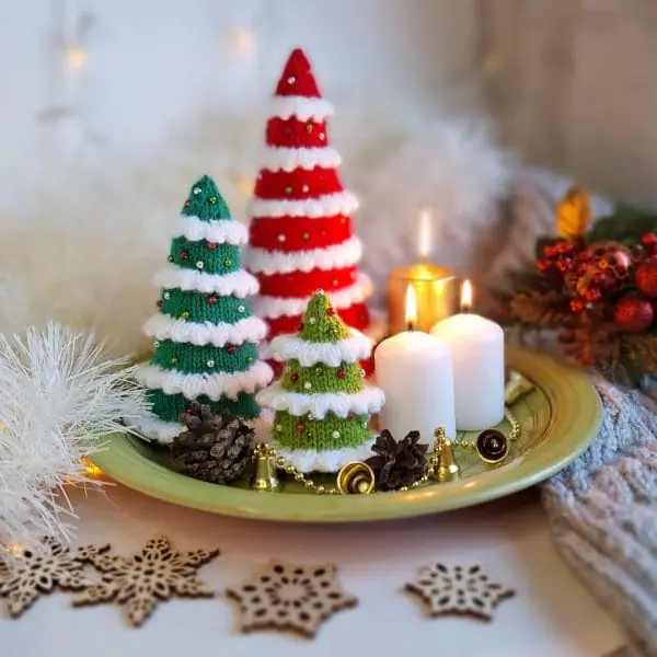 CHRISTMAS TREES PATTERN KNITTING - DailyDoll Shop