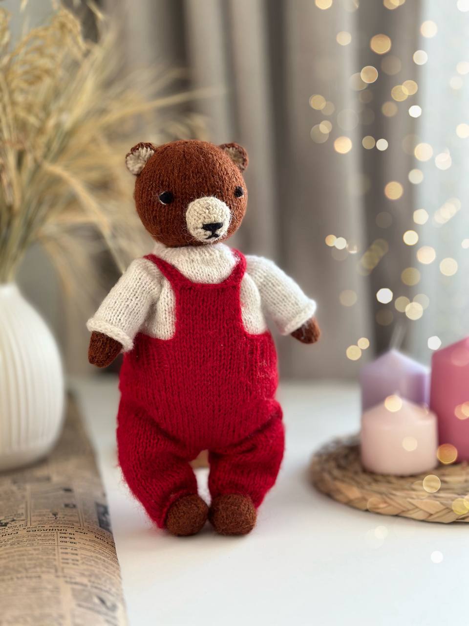 Bear knitting pattern. Knitted Teddy Bear Toy: Pattern.