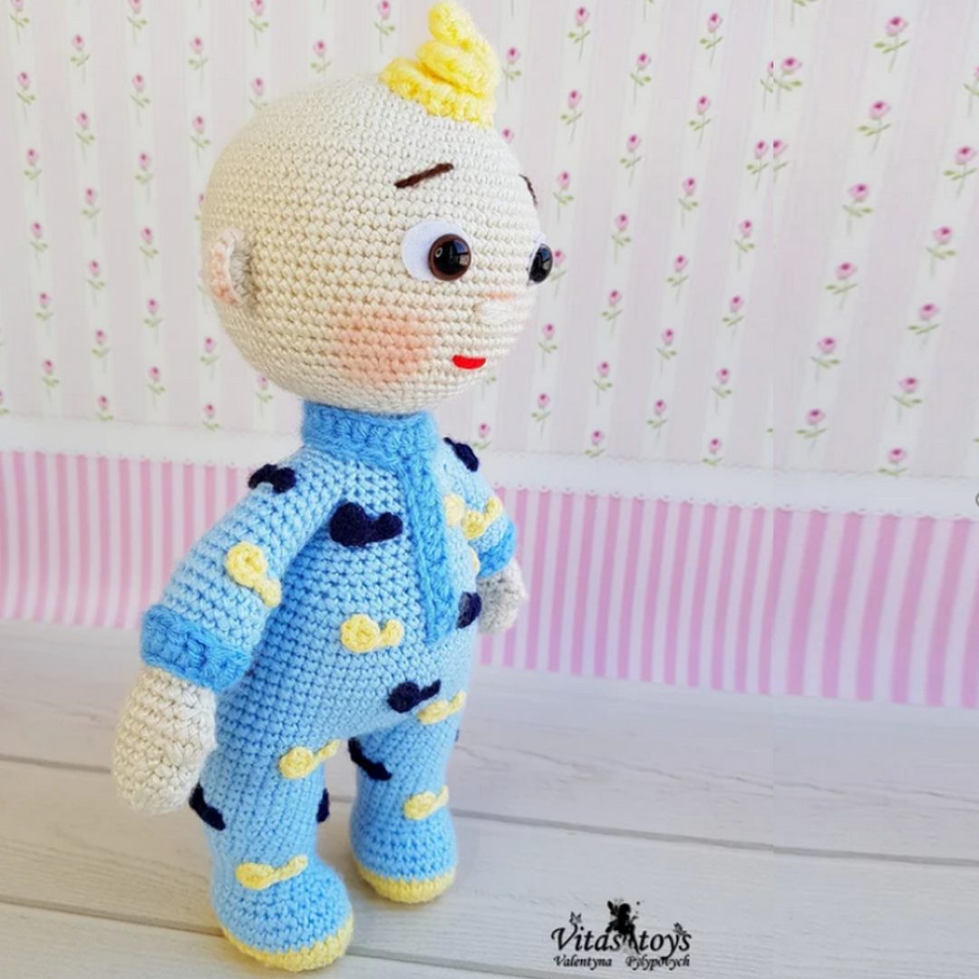 Amigurumi doll pattern JJ Baby CoComelon Crochet toy