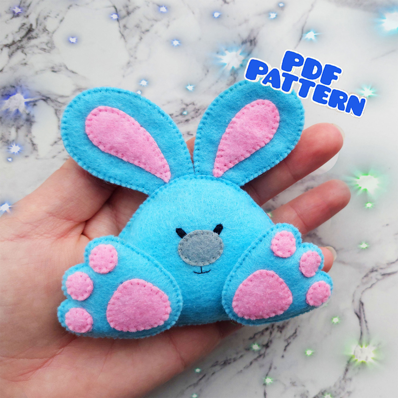 Felt easter bunny pattern Easter gifts Felt pattern PDF - DailyDoll Shop