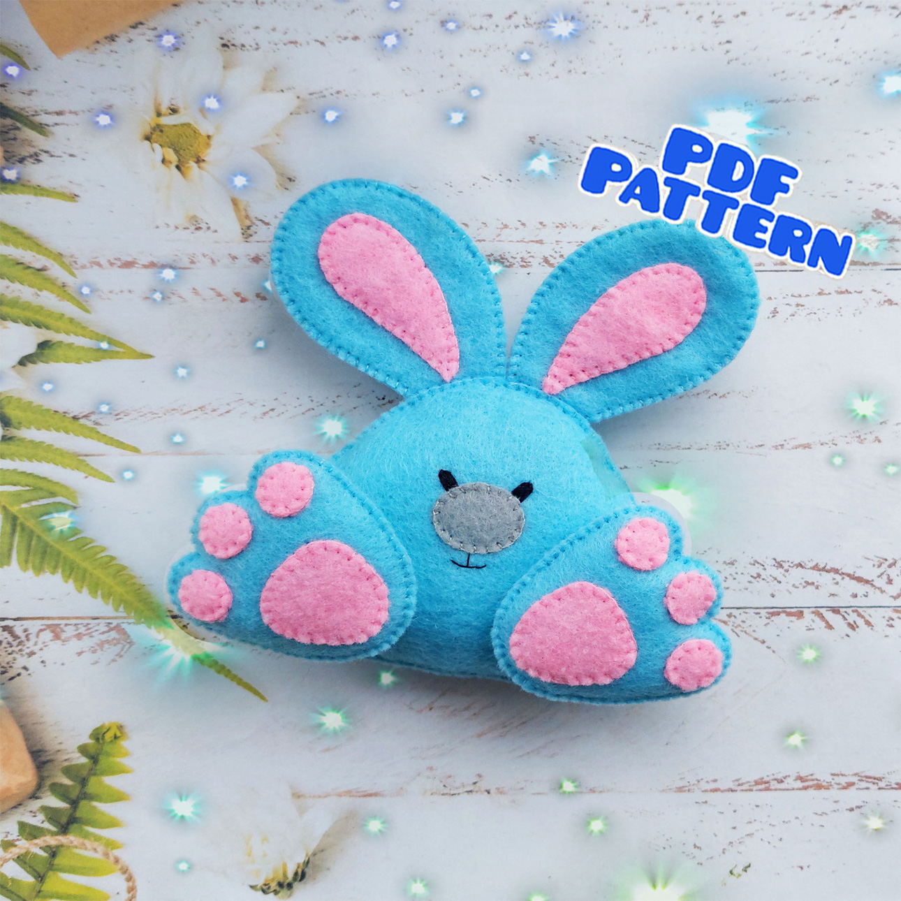 Felt easter bunny pattern Easter gifts Felt pattern PDF - DailyDoll Shop