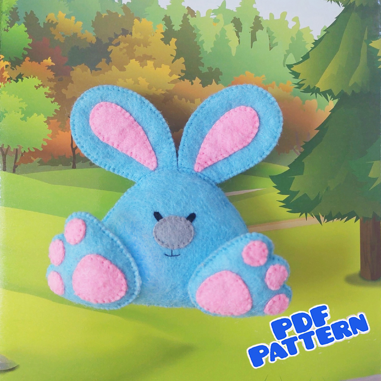 Felt easter bunny pattern Easter gifts Felt pattern PDF - DailyDoll Shop