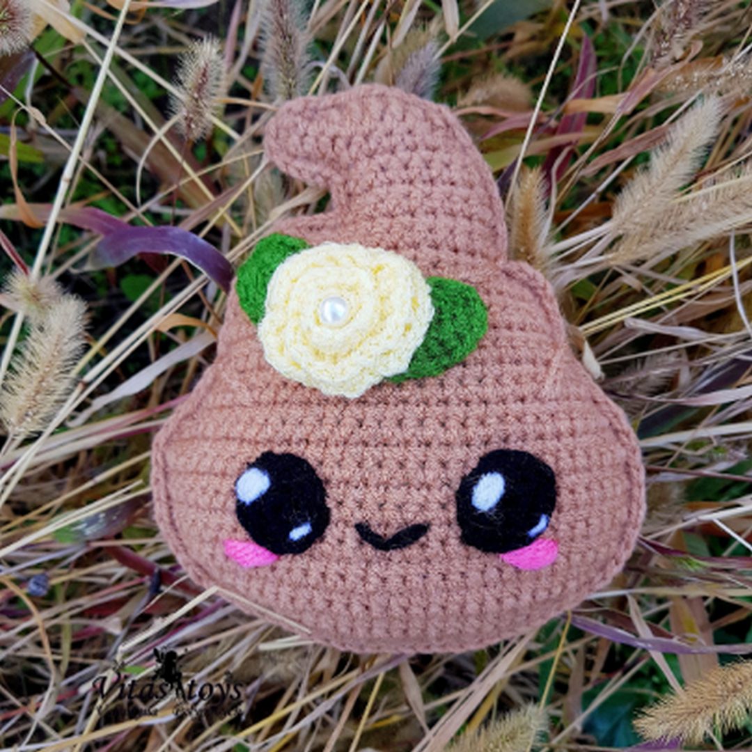 Amigurumi toy pattern Happy Cute poop Crochet toy