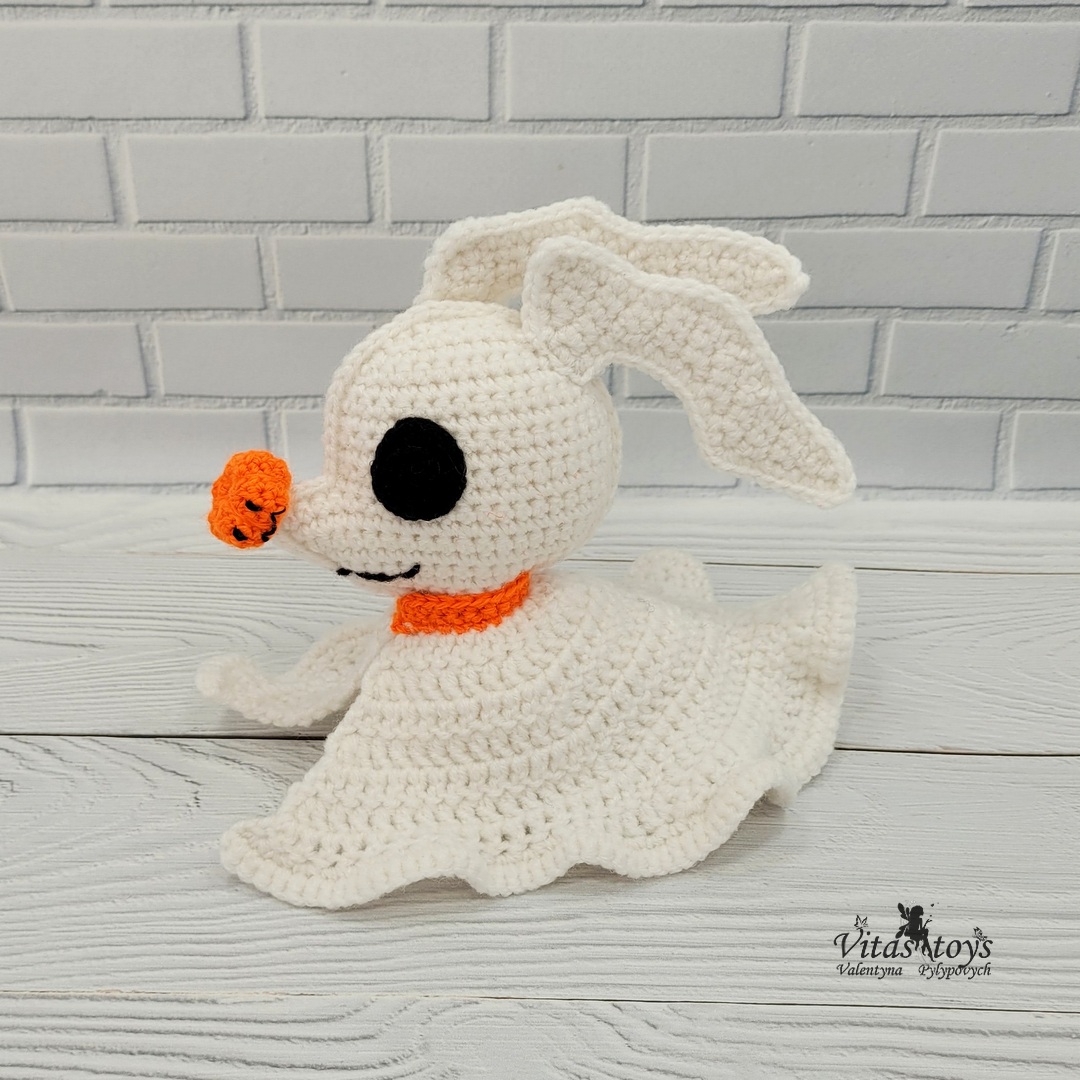 Amigurumi toy pattern ragdoll Ghost Dog Zero Crochet