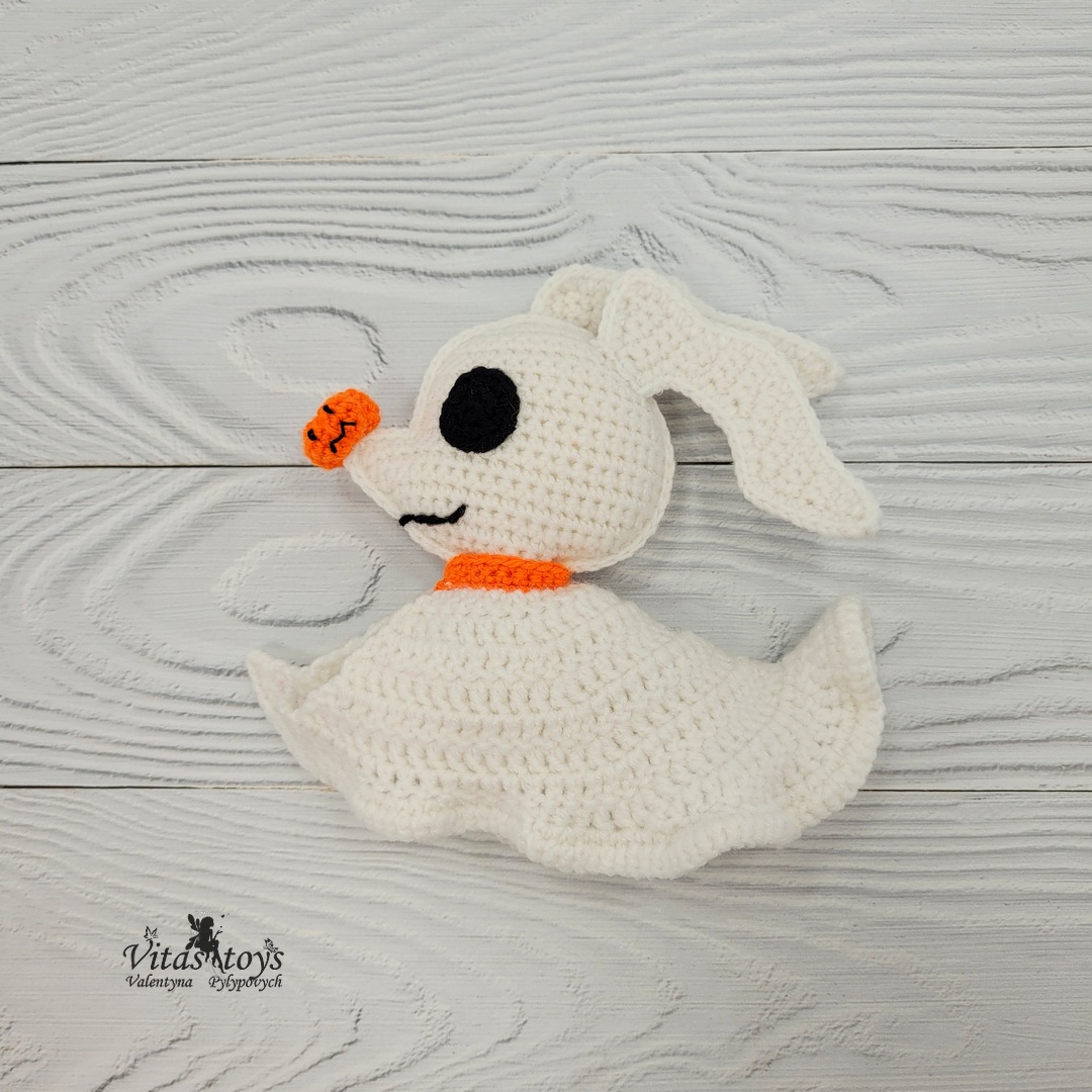 Amigurumi toy pattern ragdoll Ghost Dog Zero Crochet