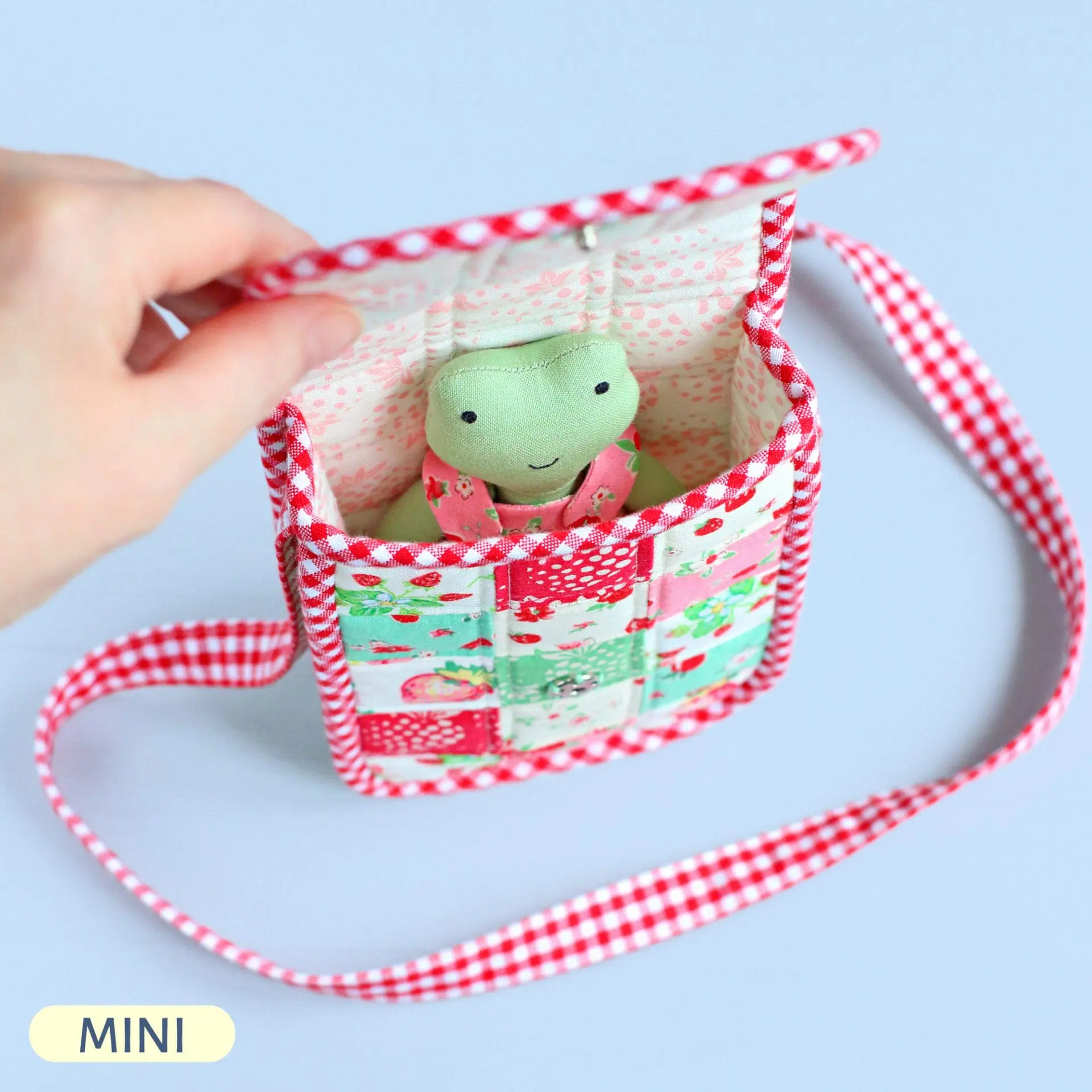 2 PDF Mini Frog Doll and Patchwork Bag Sewing Patterns Bundle - DailyDoll Shop