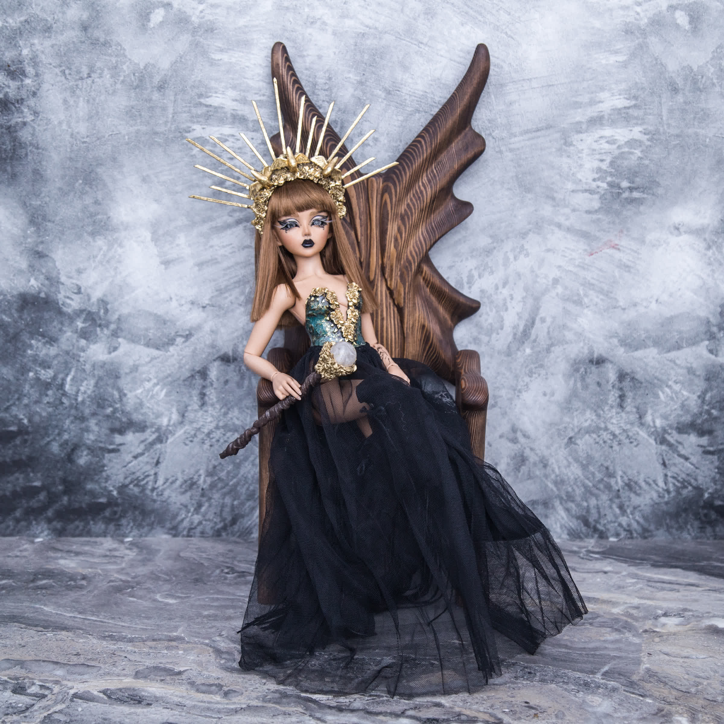 Gorgeous Butterfly Throne (Larch tree) for 1/4 BJD DOLL - DailyDoll Shop