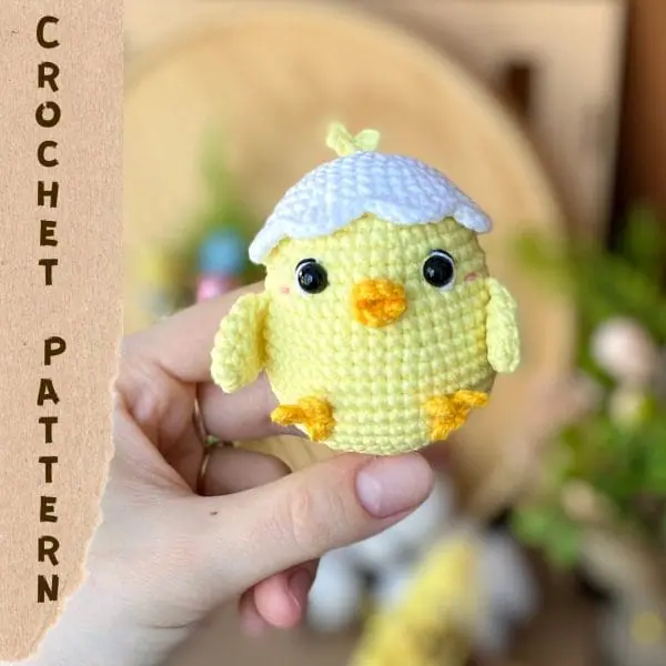 Easter Chick crochet pattern. Amigurumi cute chick 6cm toy