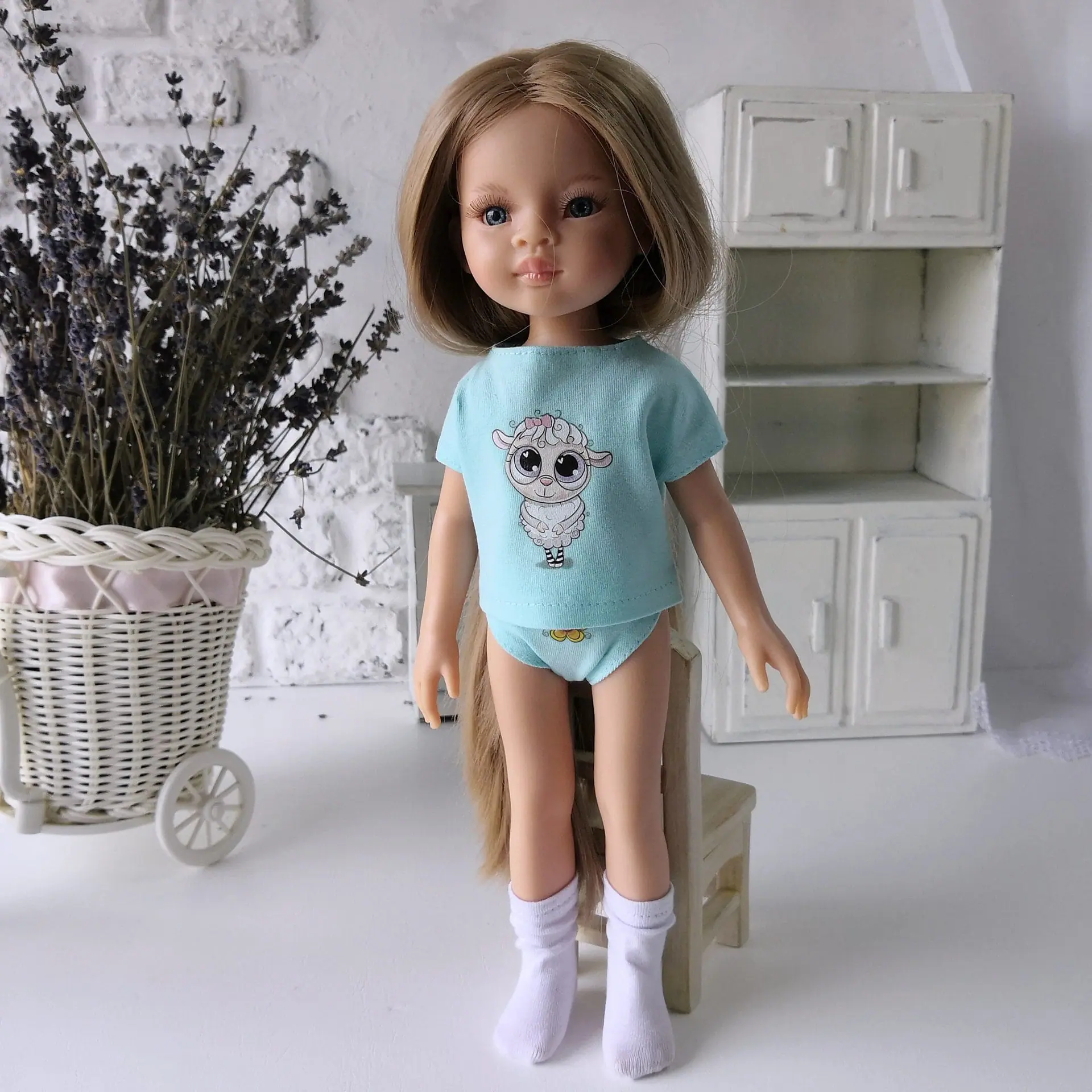 Blue underwear set for Paola Reina dolls. New clothes doll