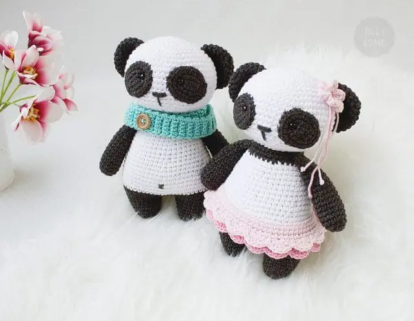 Emma and Sam Pandas Amigurumi Crochet Pattern - DailyDoll Shop