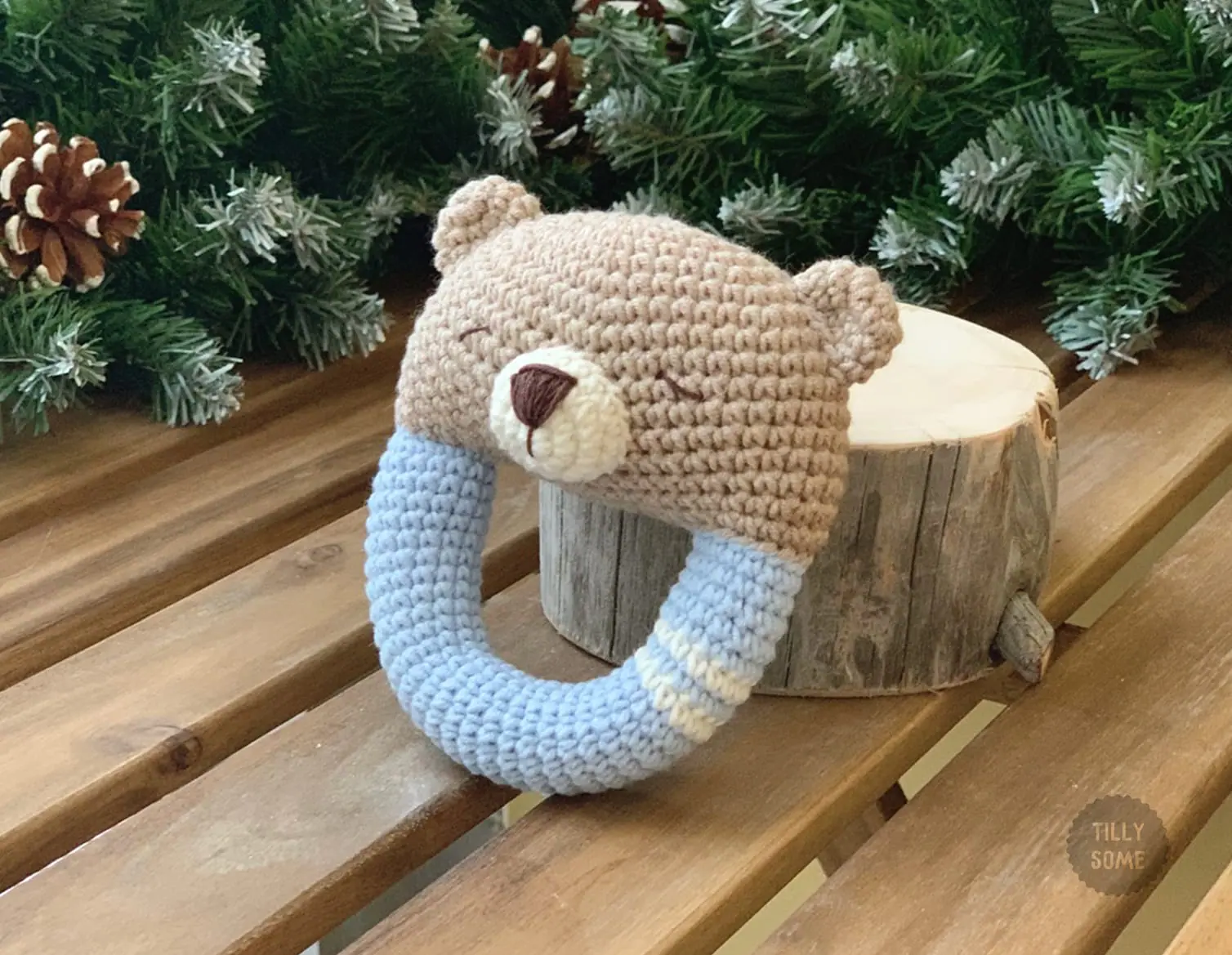 Teddy Bear Rattle Crochet Pattern - DailyDoll Shop