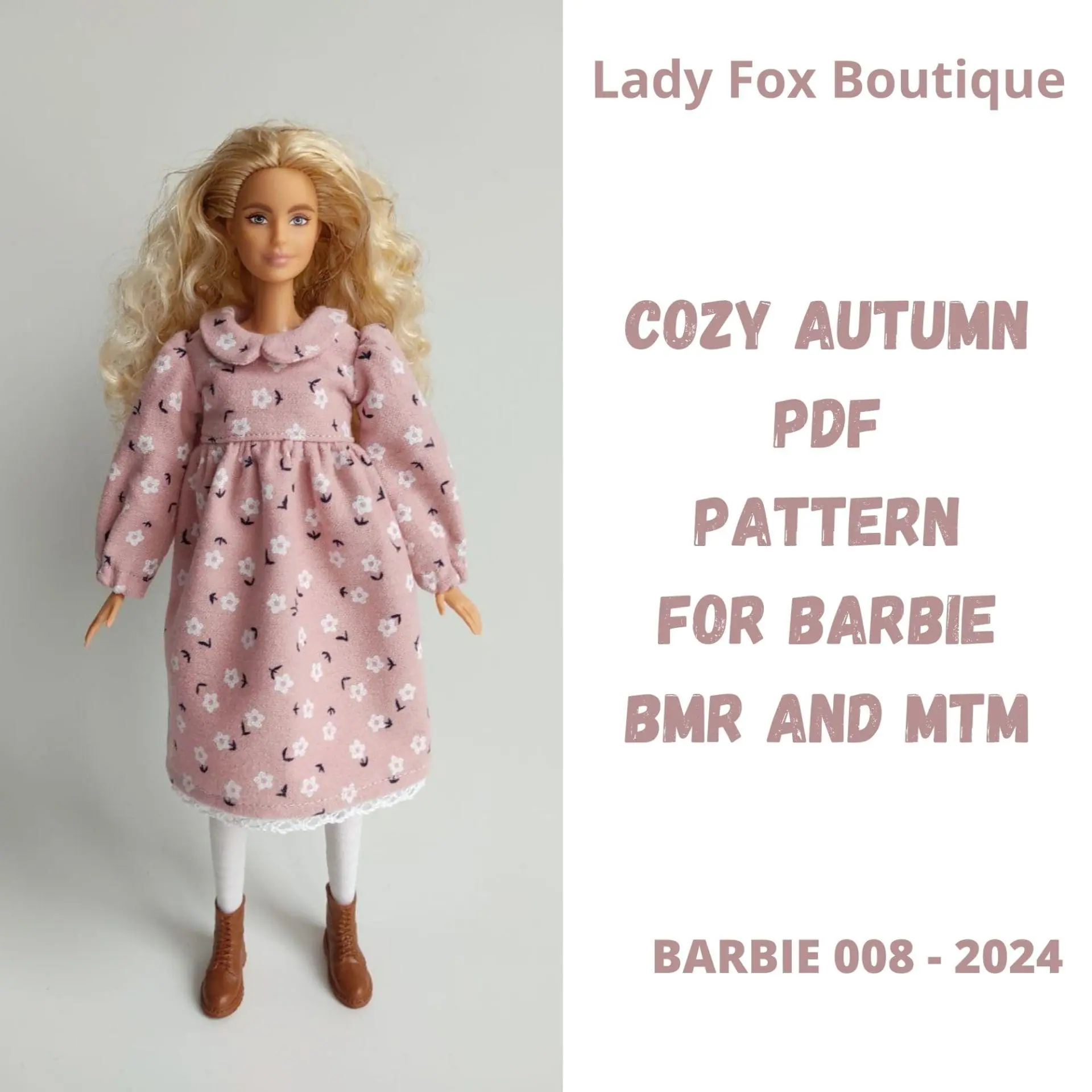 Regency dress Barbie pattern