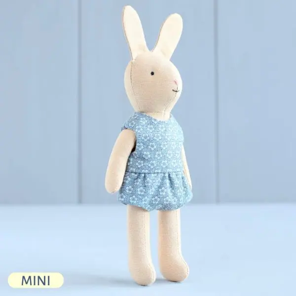 PDF Mini Bunny with Stand-up Ears in Romper Sewing Pattern - DailyDoll Shop