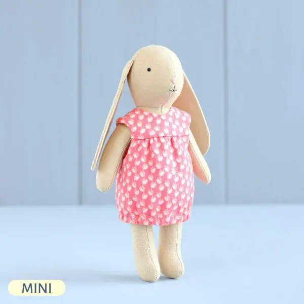 PDF Mini Bunny with Floppy Ears in Dress Sewing Pattern - DailyDoll Shop