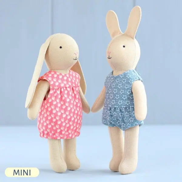 2 PDF Two Mini Bunnies in Dress and Romper Sewing Patterns Bundle ...